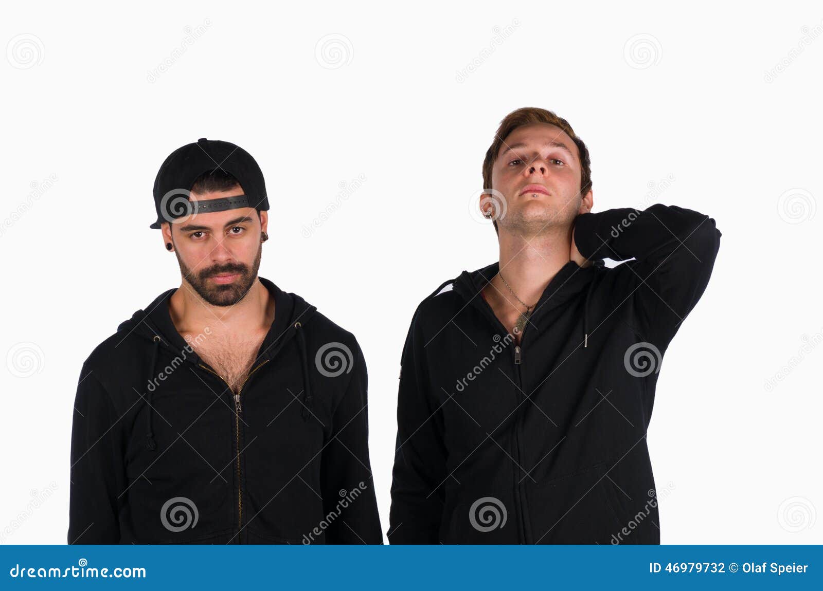 Cool guys portrait stock photo. Image of pierced, caucasian - 46979732