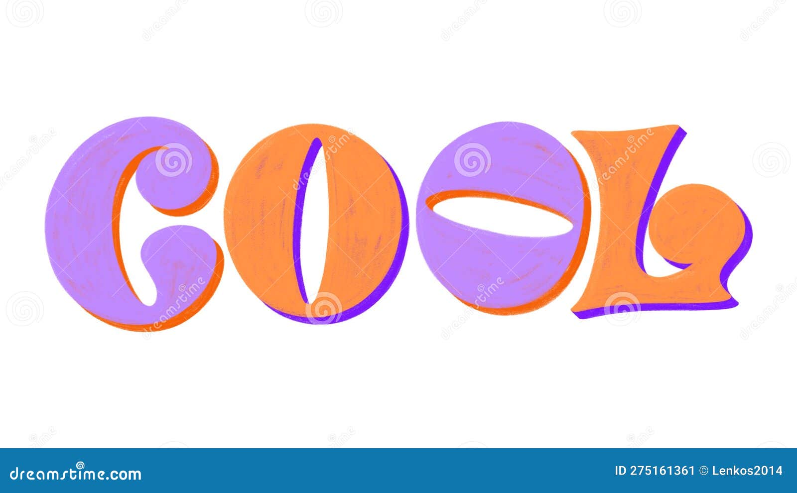 Cool. Hand Drawn 3D Textured Modern Script. Trendy Luxury Lowercase ...