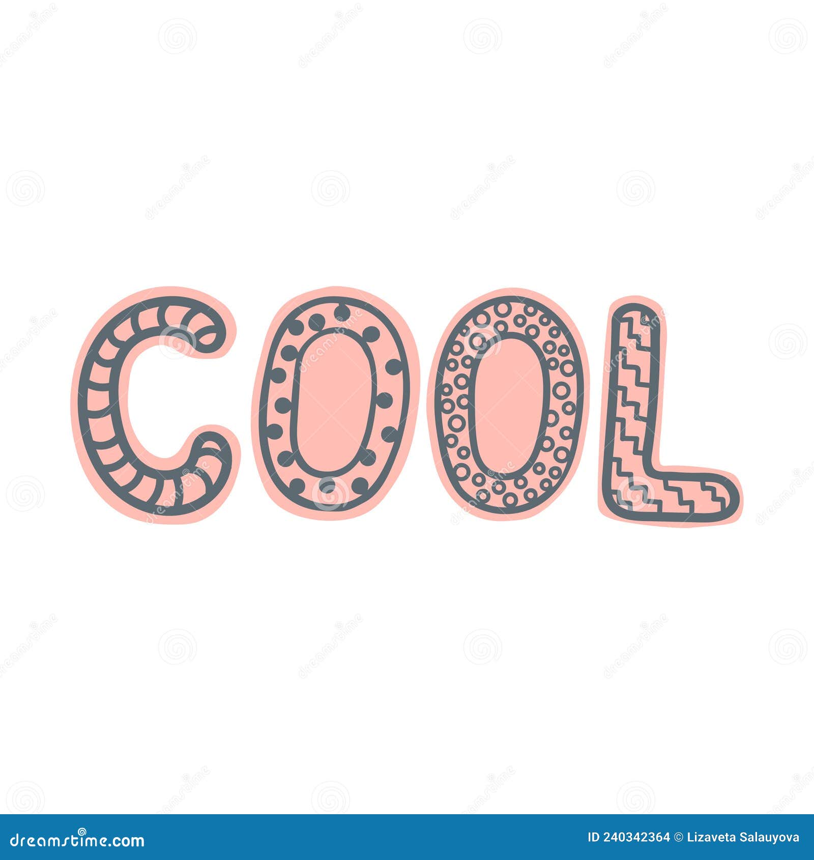 Cool Hand Drawn Lettering stock vector. Illustration of word - 240342364