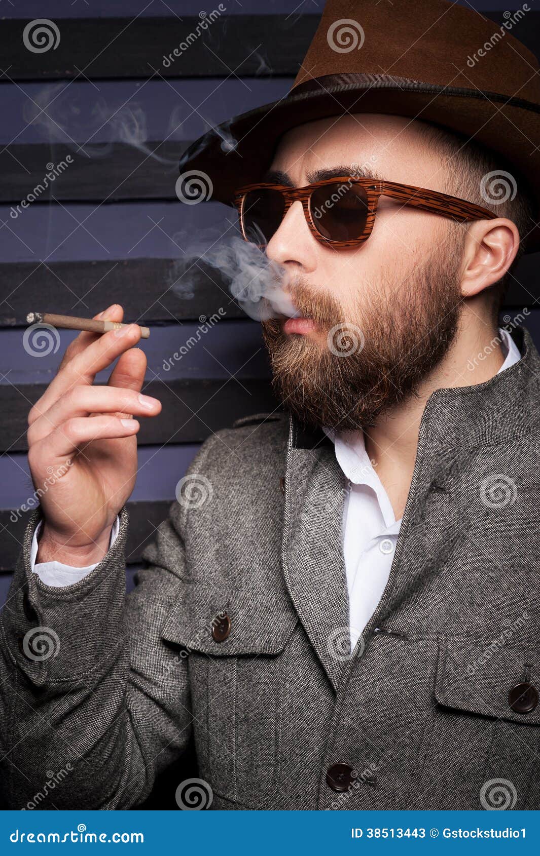 Cool handsome smoking. stock image. Image of cigarette - 38513443