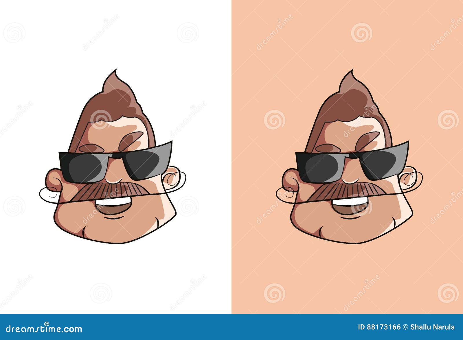 Cool and Happy Cartoon Uncle. Stock Illustration - Illustration of ...