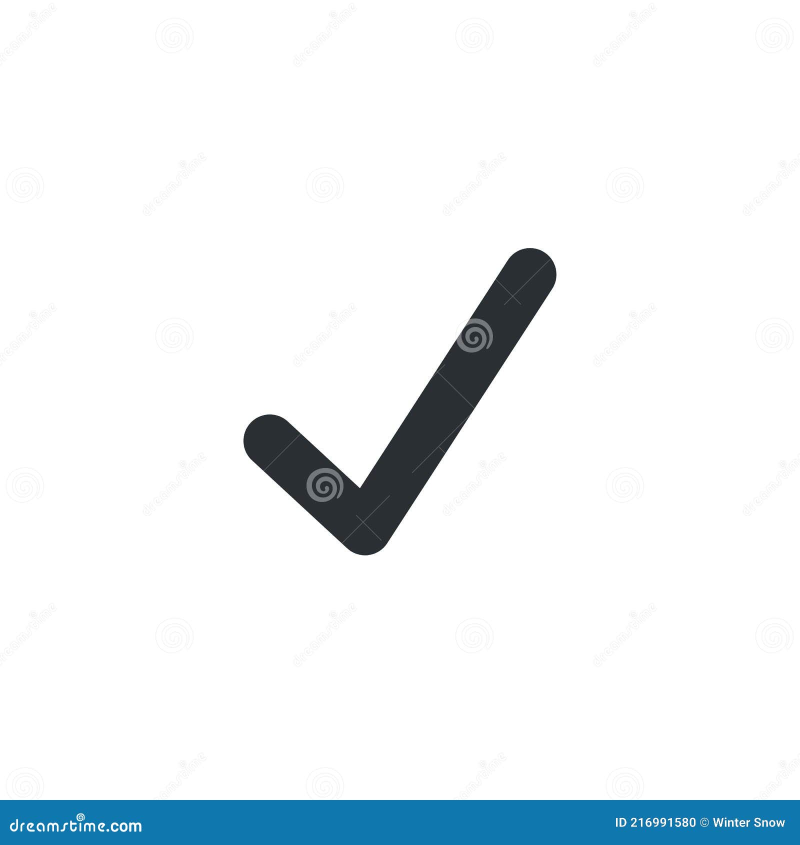 A Cool Heavy Check Mark in White Background Stock Illustration ...
