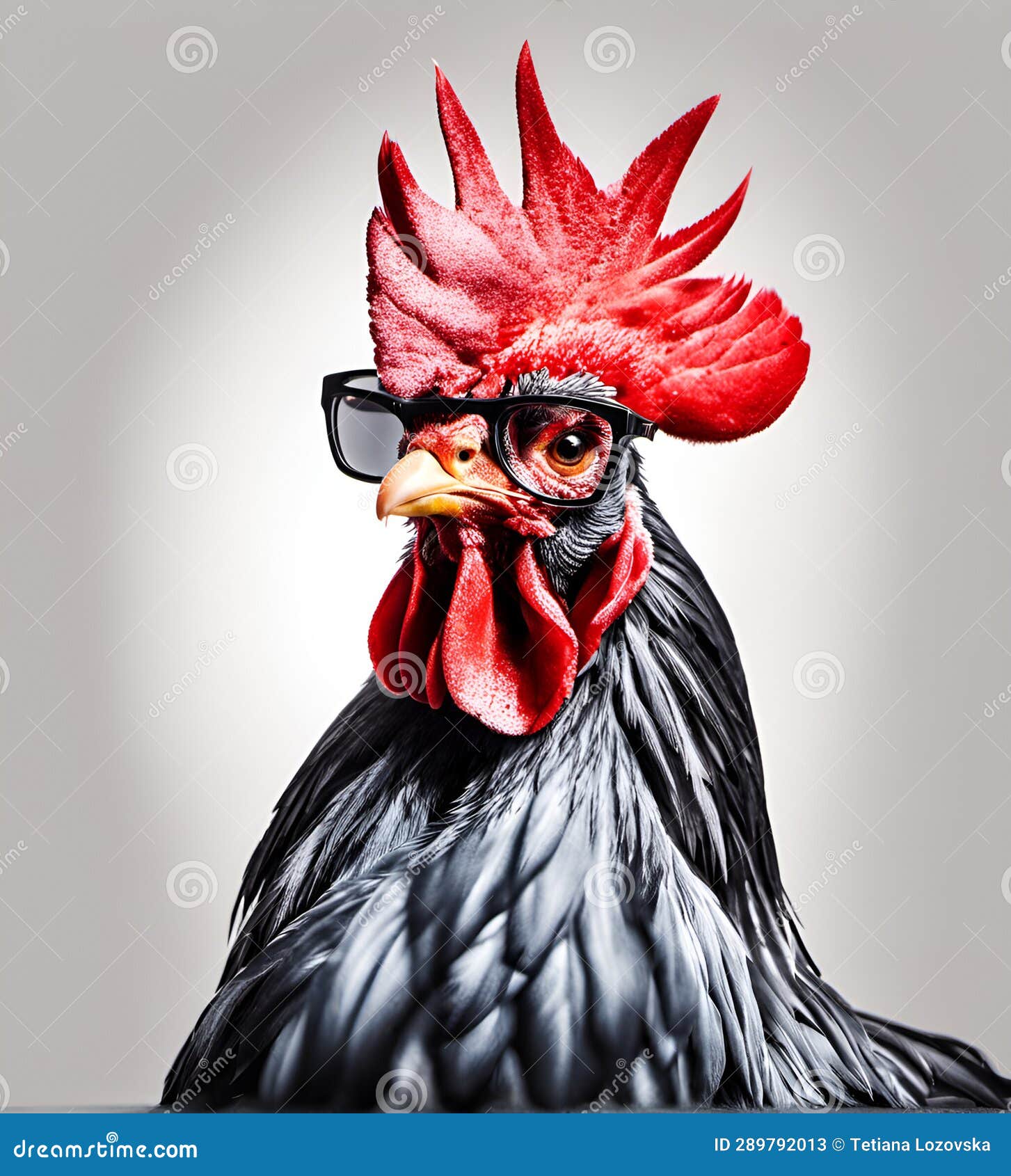 Cool Hen Portrait in Sunglasses, AI Stock Illustration - Illustration ...