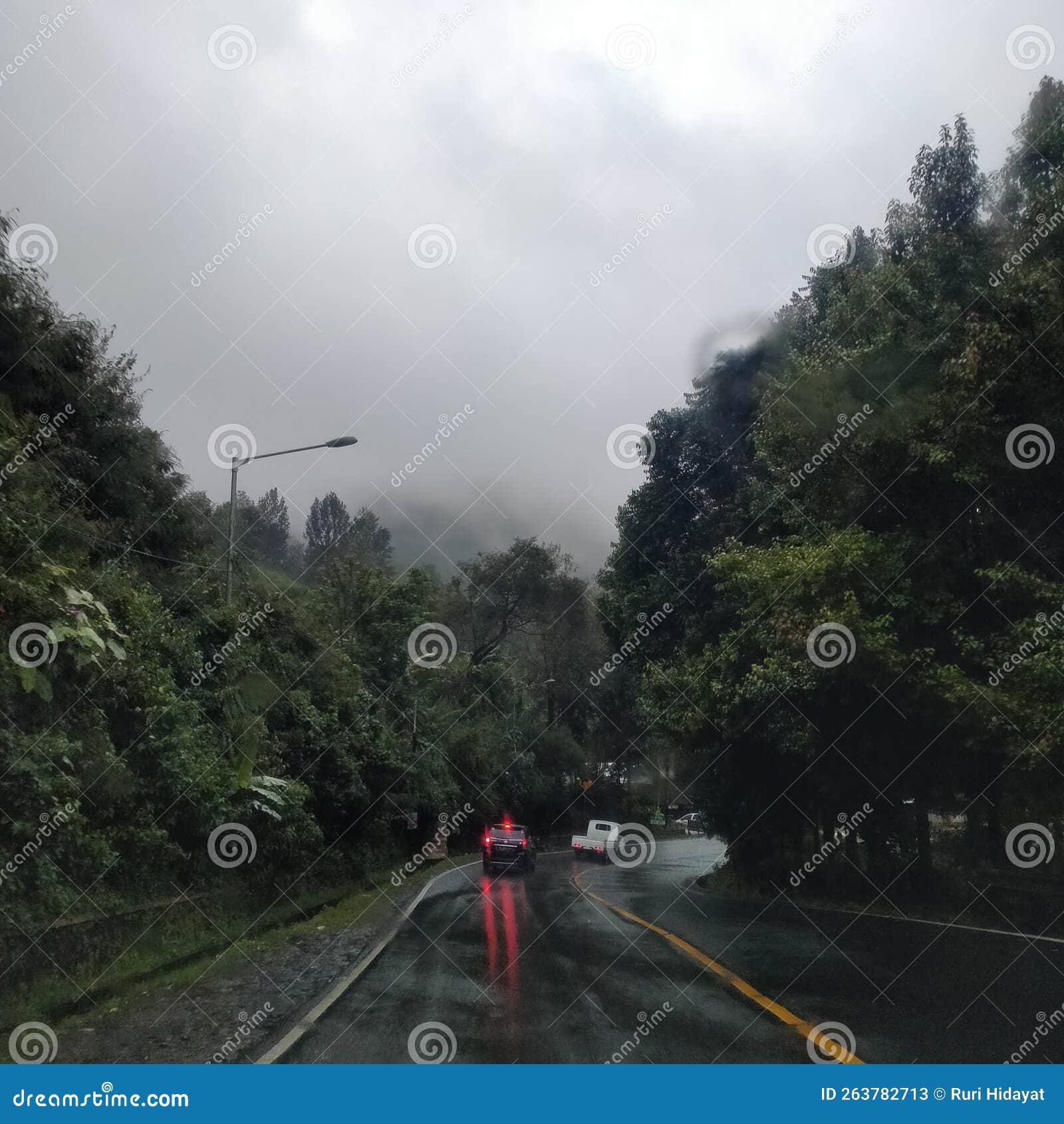Cool Hills in Puncak, West Java, Foggy when it Rains Stock Image ...
