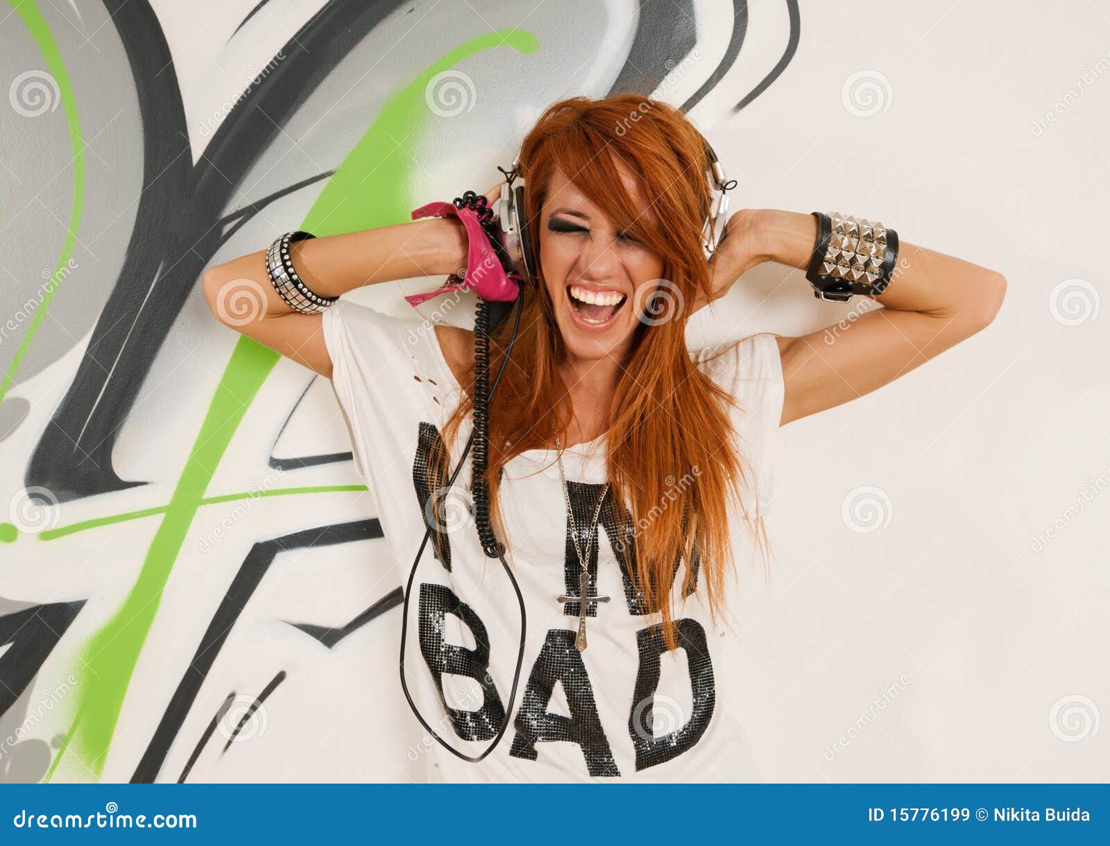 Cool Hip-hop Dancer Listening Stock Image - Image of attractive, young ...