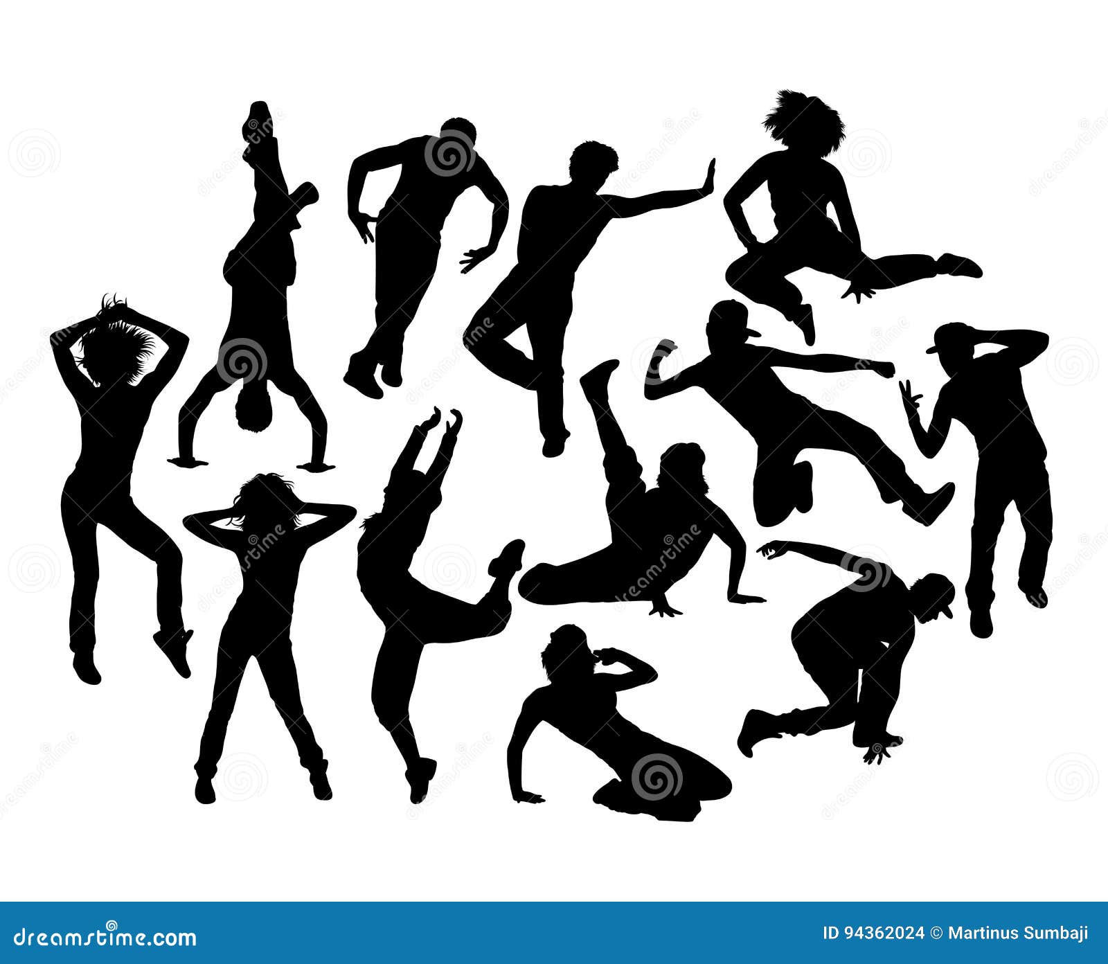 Cool Hip Hop Expression Silhouettes, Vector Design Stock Vector ...