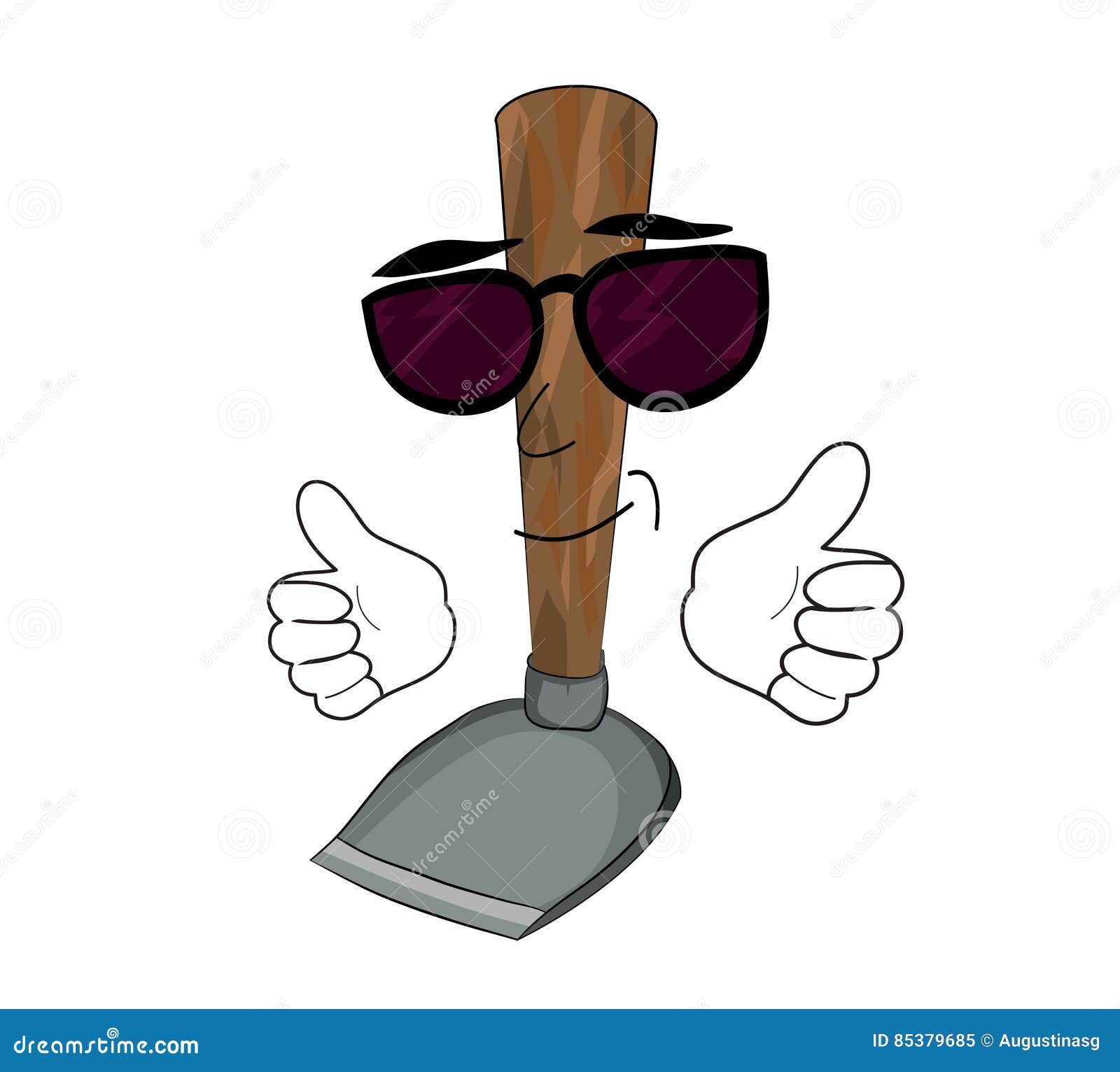 Cool Hoe cartoon stock illustration. Illustration of flower - 85379685