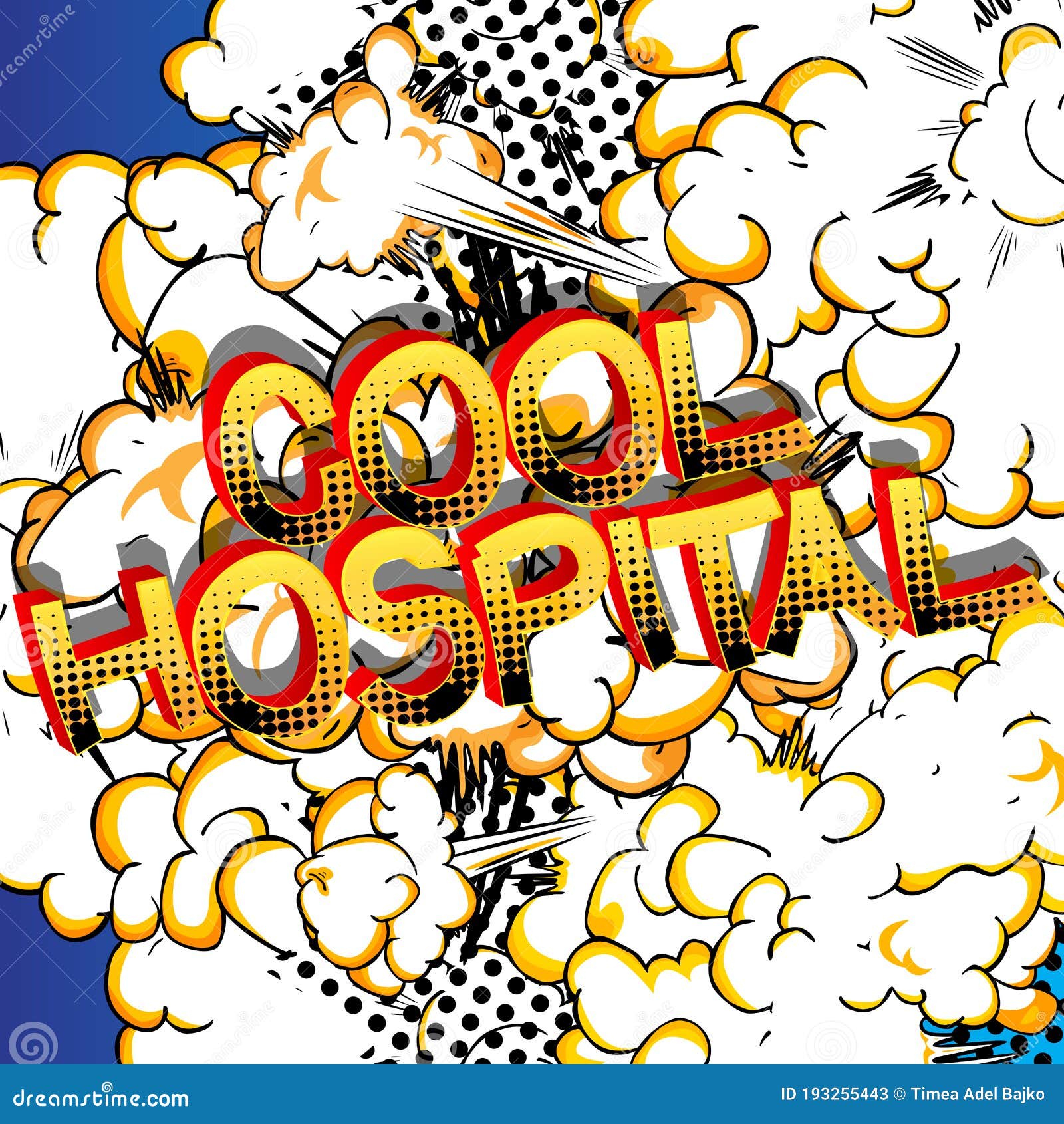 Cool Hospital Comic Book Words Stock Vector - Illustration of hospital ...
