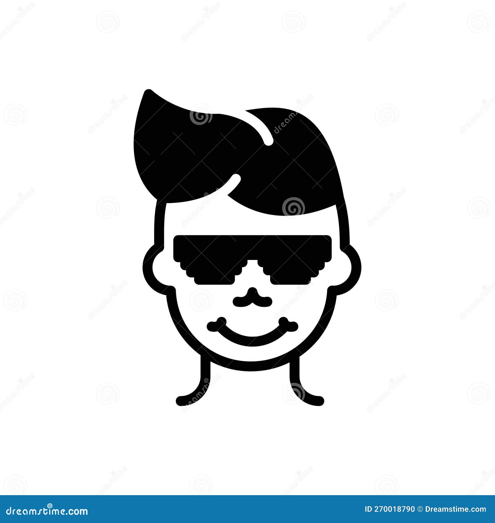 Black Solid Icon for Cool, Smart and Clever Stock Vector - Illustration ...