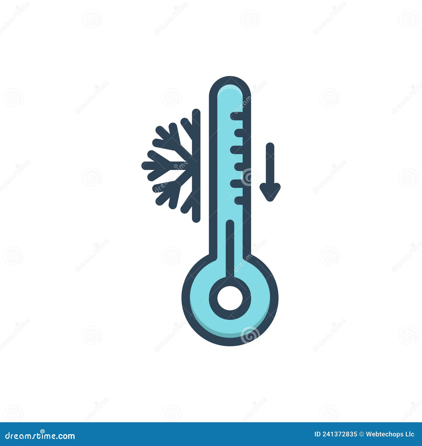 Color Illustration Icon for Cool, Temperature and Thermometer Stock ...