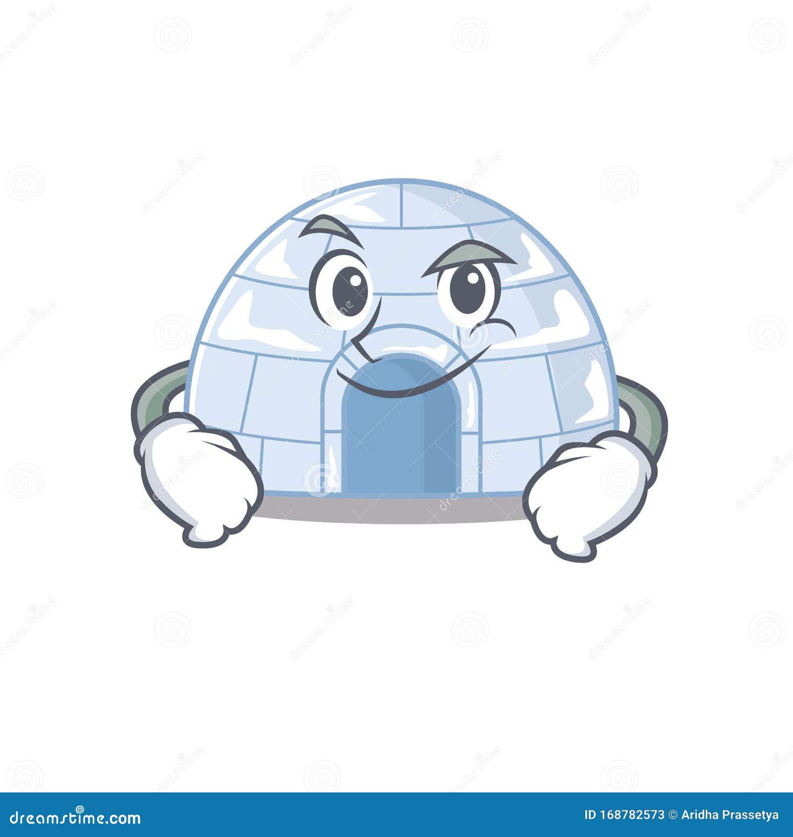 Smiley Igloo Character With Gift In Box Vector Illustration ...
