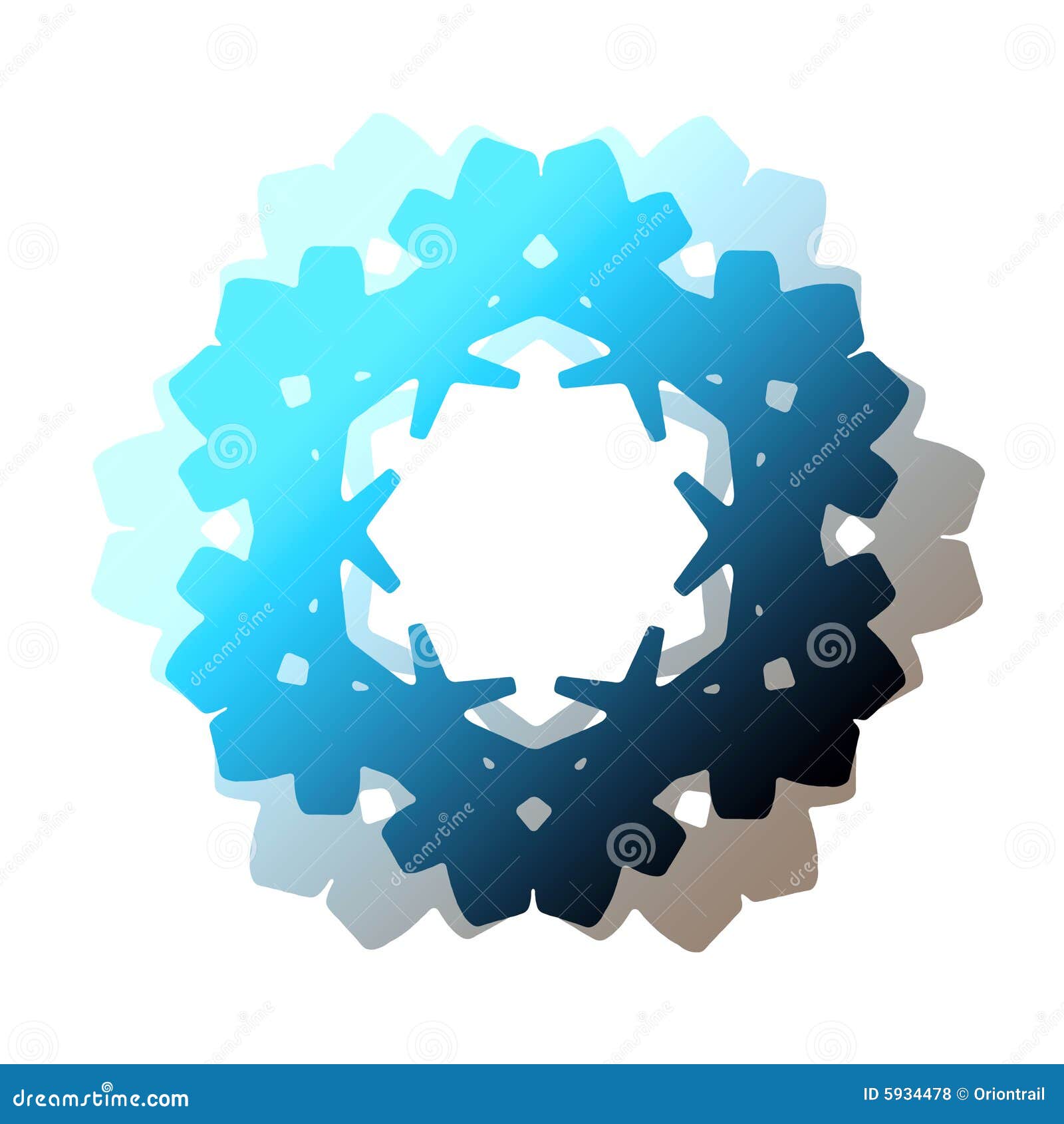 Cool illustrated snowflake stock illustration. Illustration of december ...