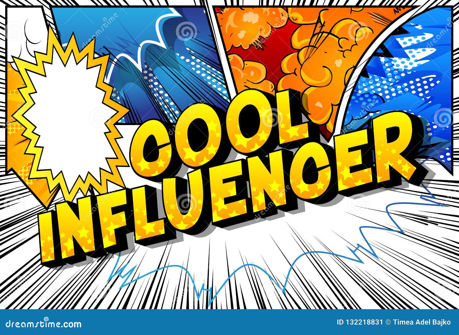 Cool Influencer - Comic Book Style Words. Stock Vector - Illustration ...