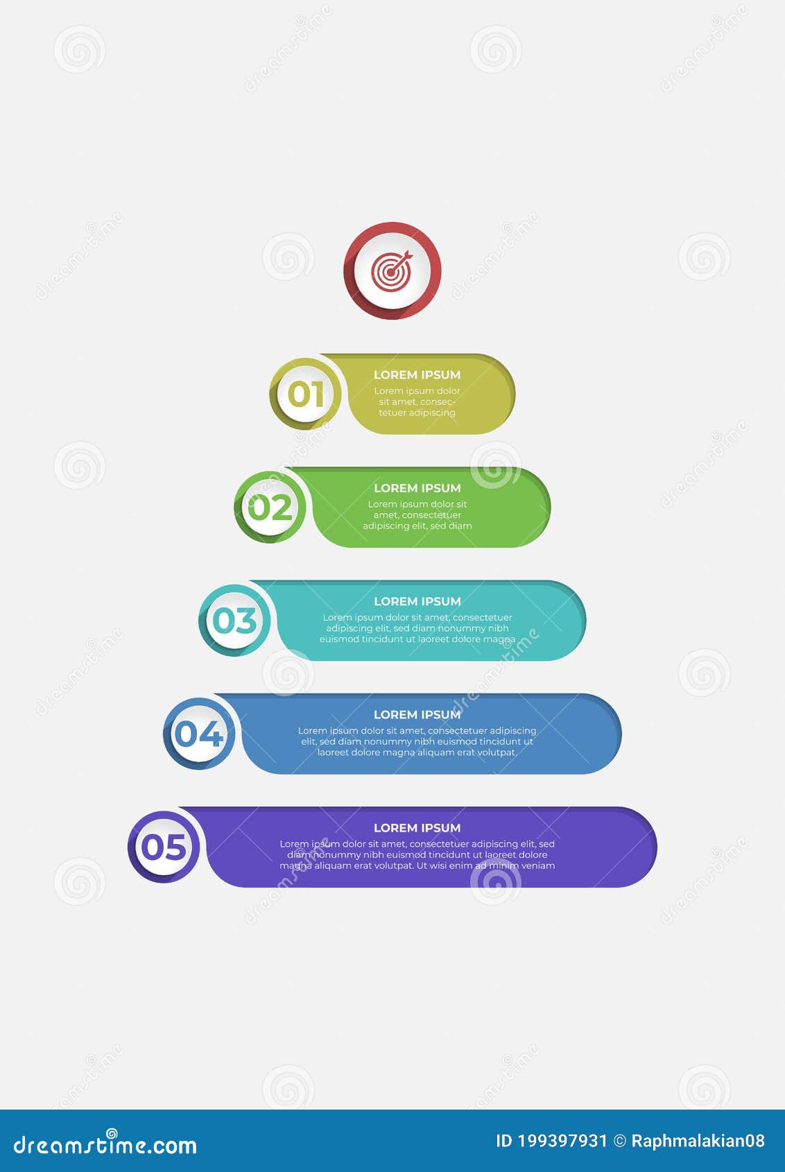 Pyramid. Five Elements Strategy. Business Infographics. Pyramid Chart ...