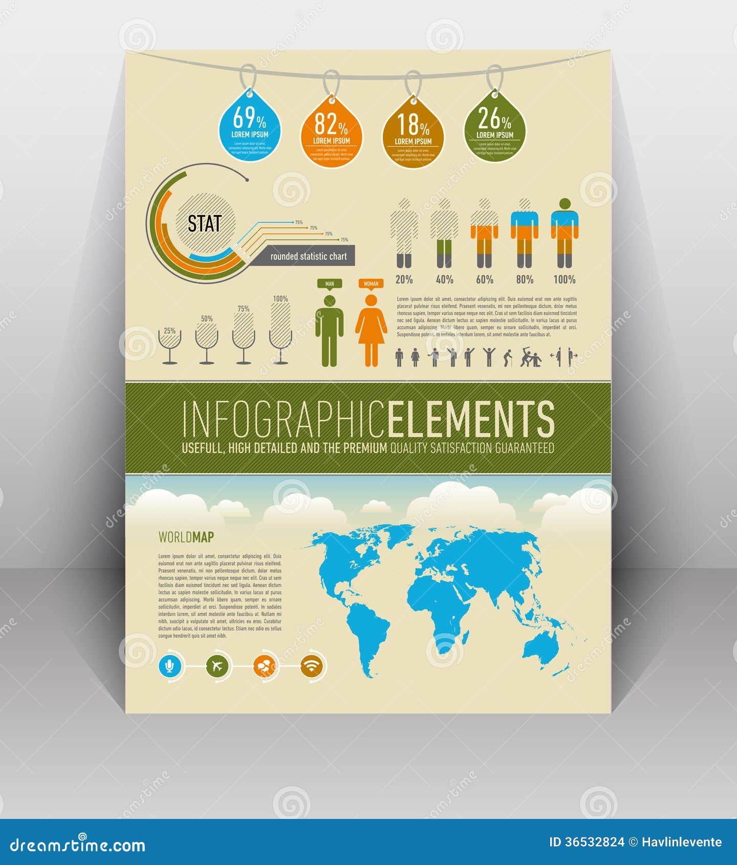 Cool Infographic Elements for the Web and Print Usage Stock Vector ...
