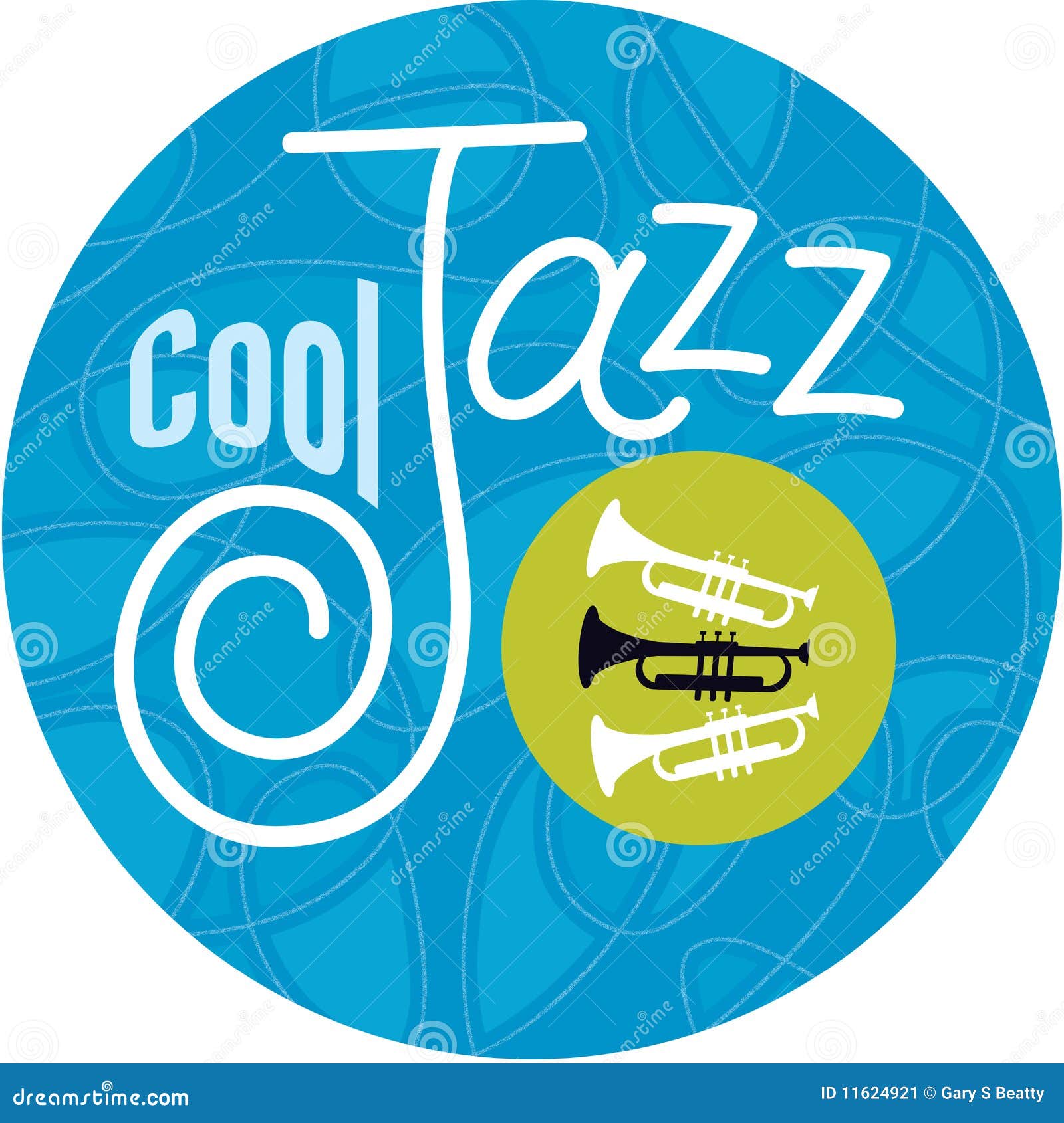 Cool Jazz Trumpets stock illustration. Illustration of artwork - 11624921