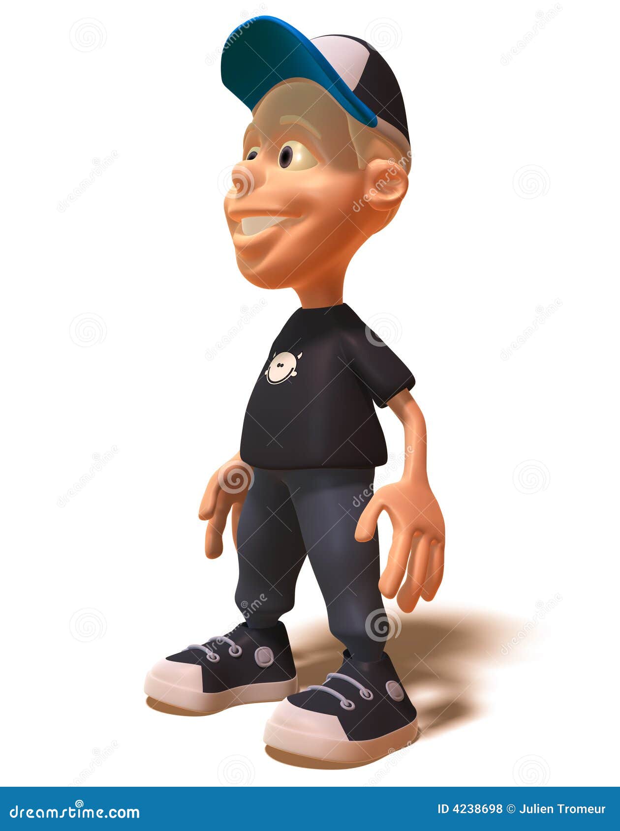 Cool kid stock illustration. Illustration of youth, portrait - 4238698