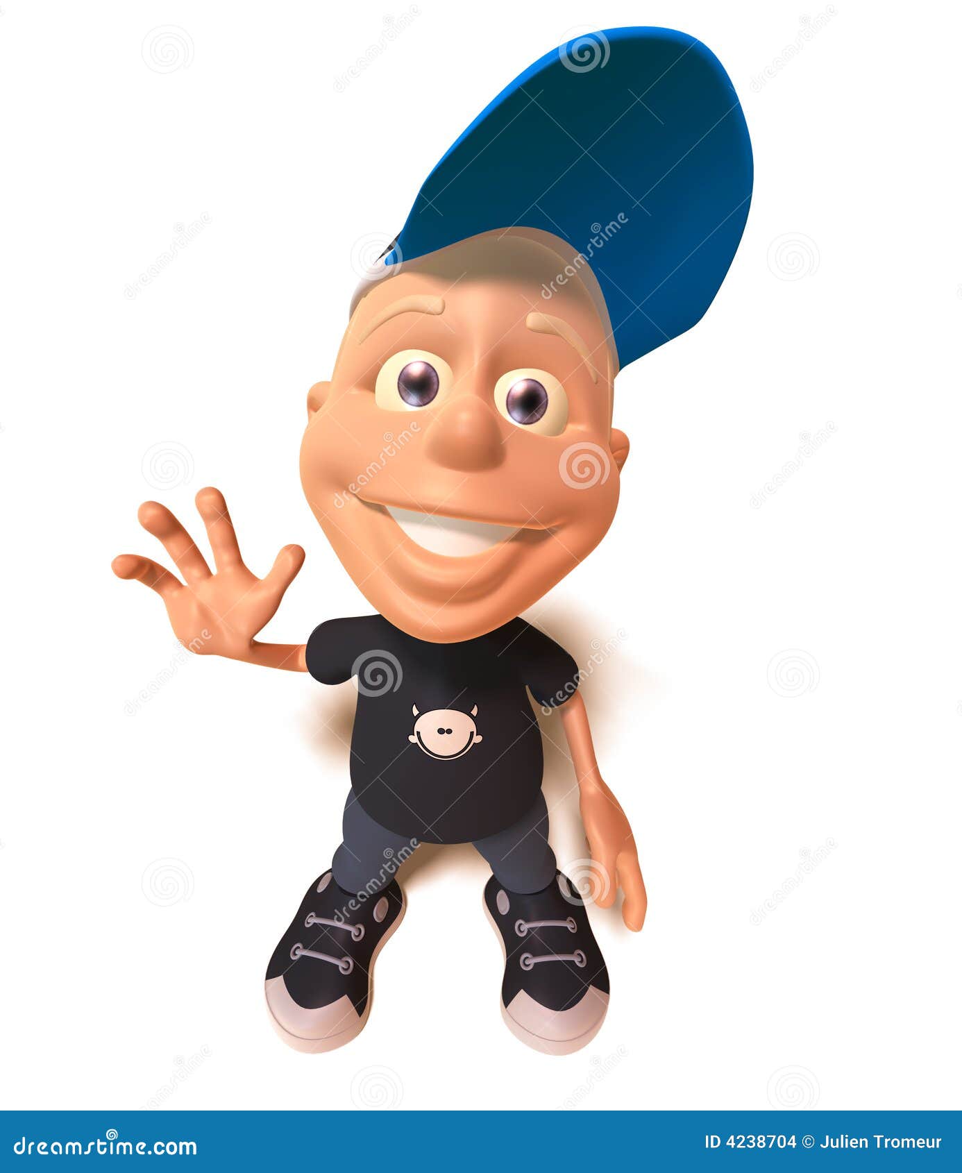 Cool kid stock illustration. Illustration of male, white - 4238704