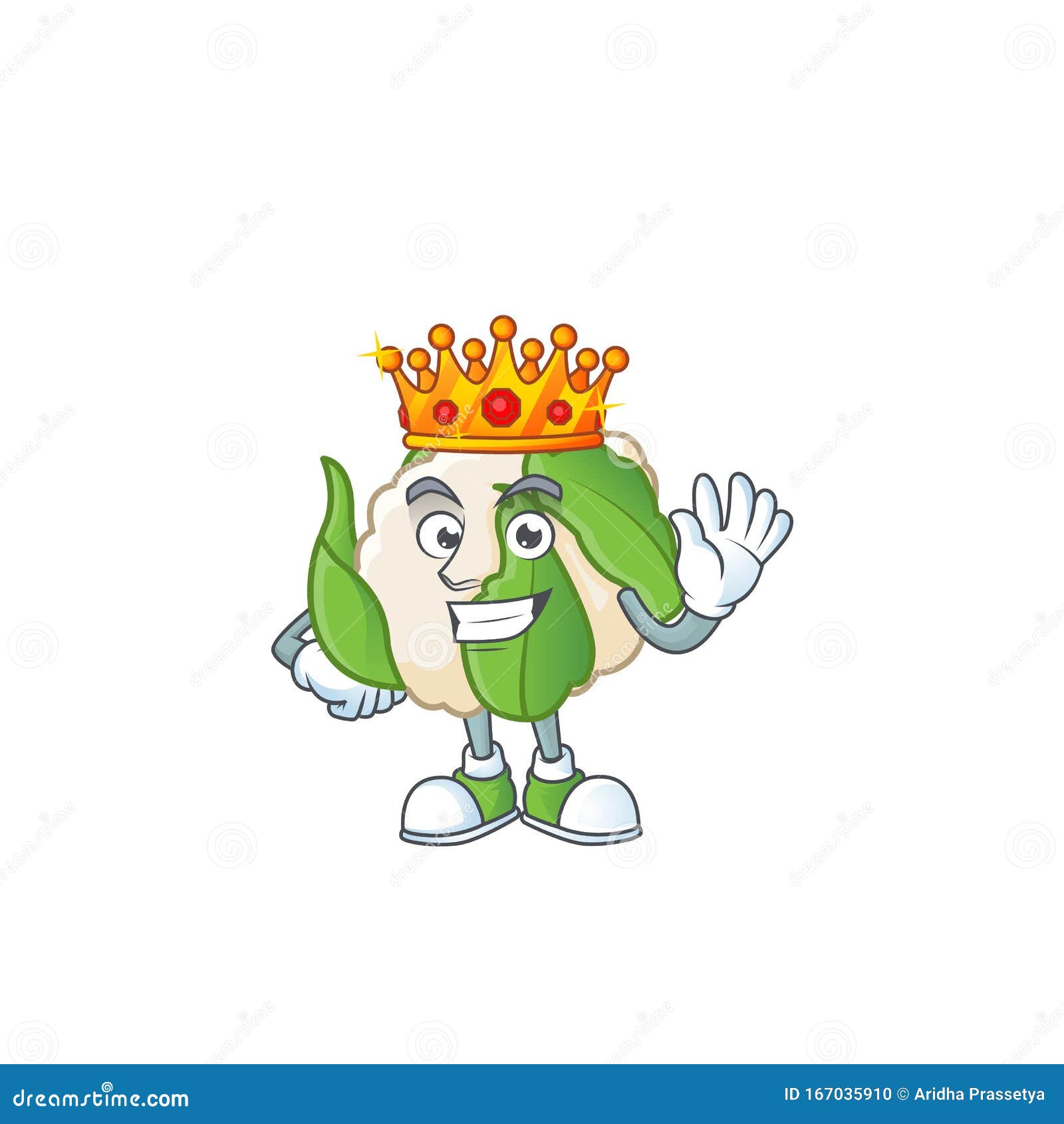 King Broccoli. Vector Cartoon Flat And Doodle | CartoonDealer.com #99814865