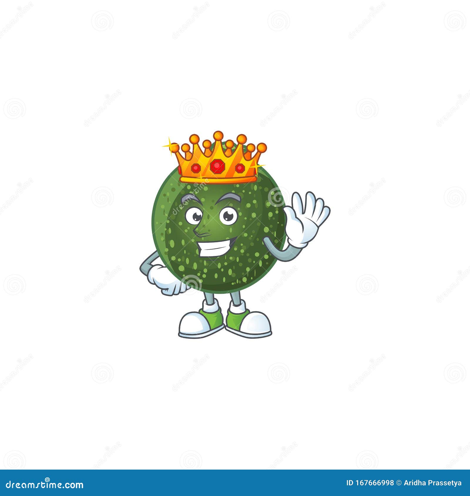 Cool King of Gem Squash on Cartoon Character Style Stock Vector ...