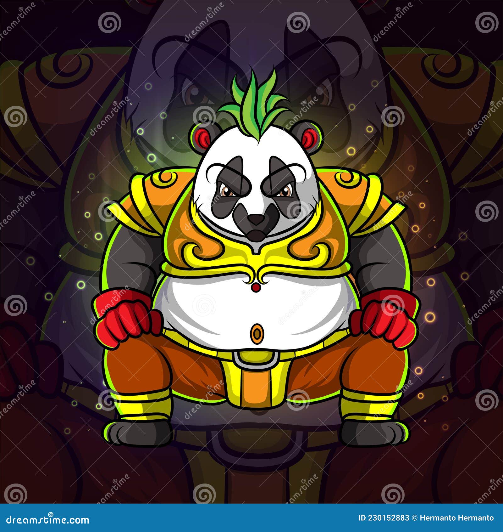 King Panda Logo Design. Stock Photo | CartoonDealer.com #129986022