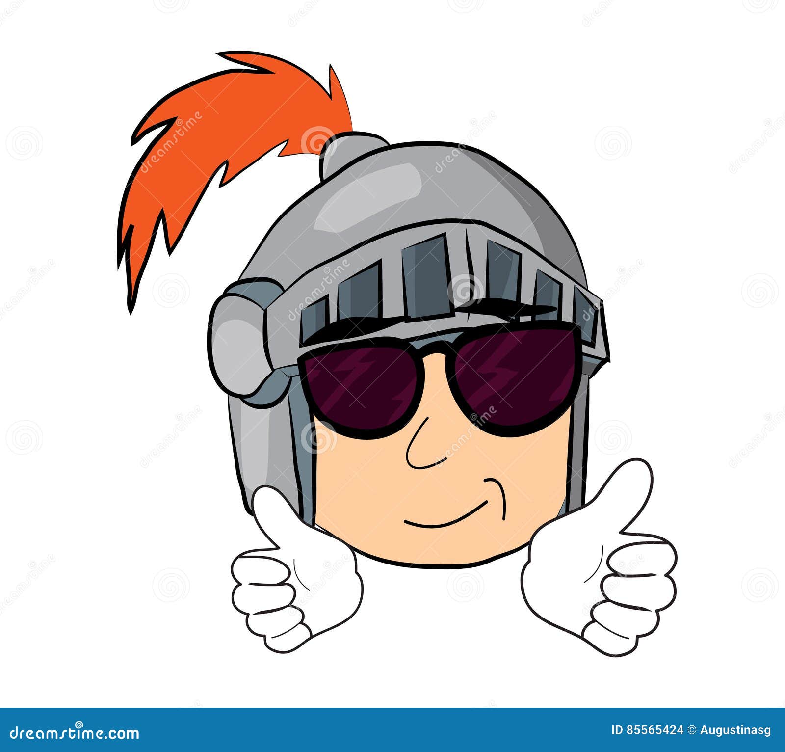 Cool knight head cartoon stock illustration. Illustration of knight ...
