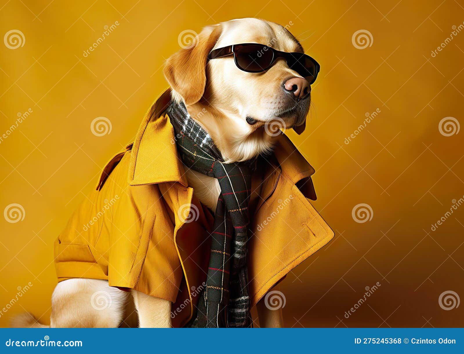 Cool Labrador Posing in the Photo Studio in Front of the Colorful ...