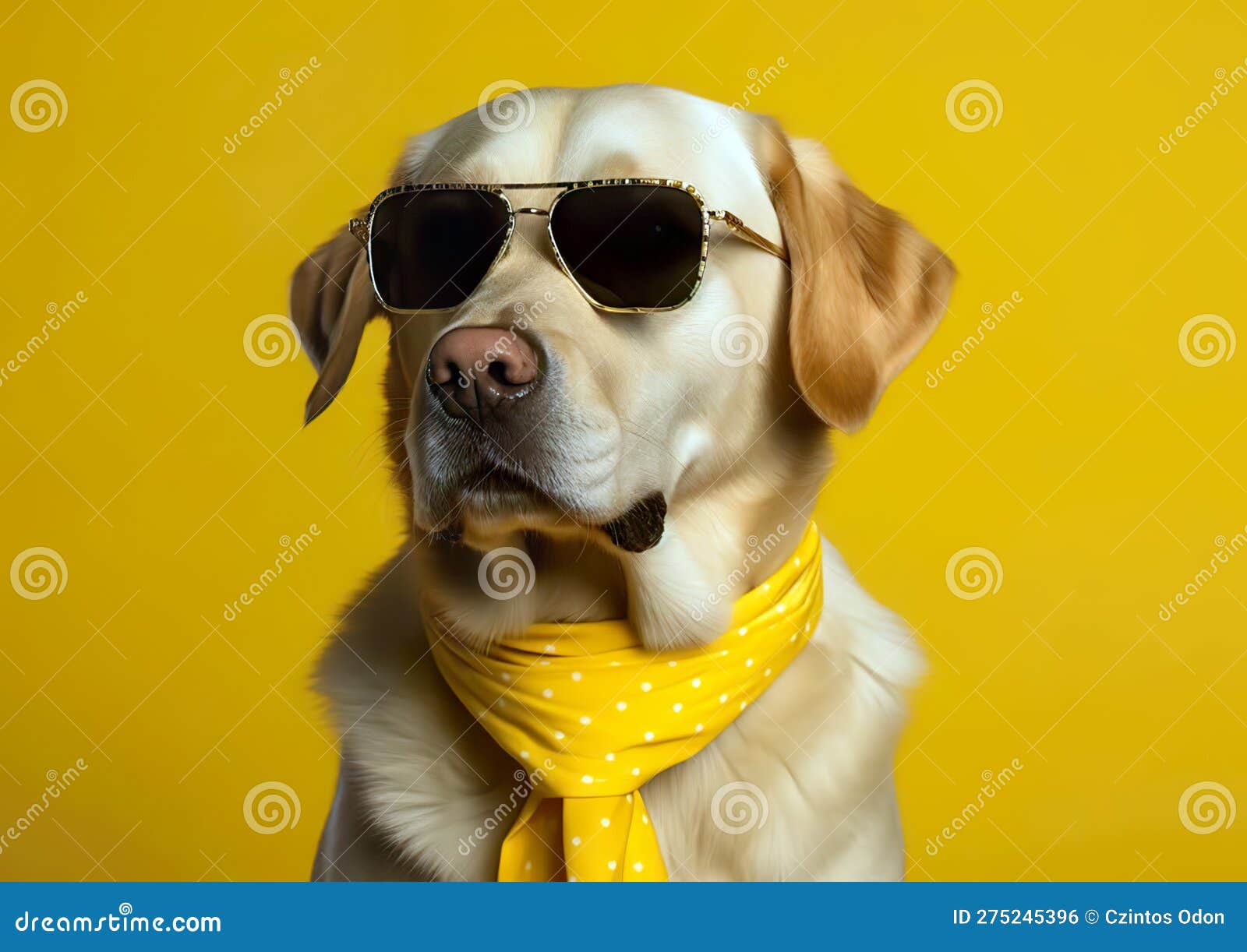 Cool Labrador Posing in the Photo Studio in Front of the Colorful ...