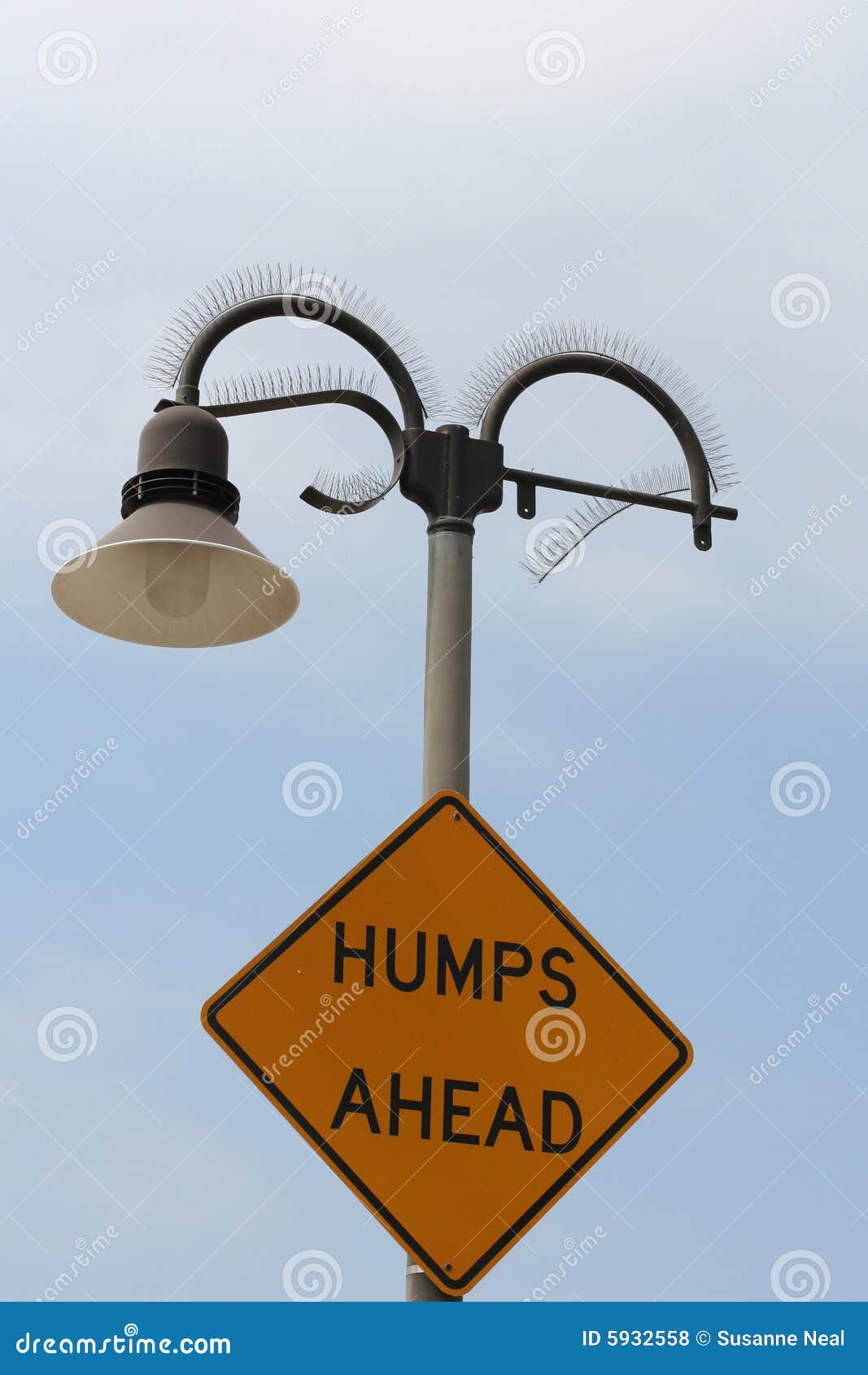 Cool light post and sign stock photo. Image of outside - 5932558