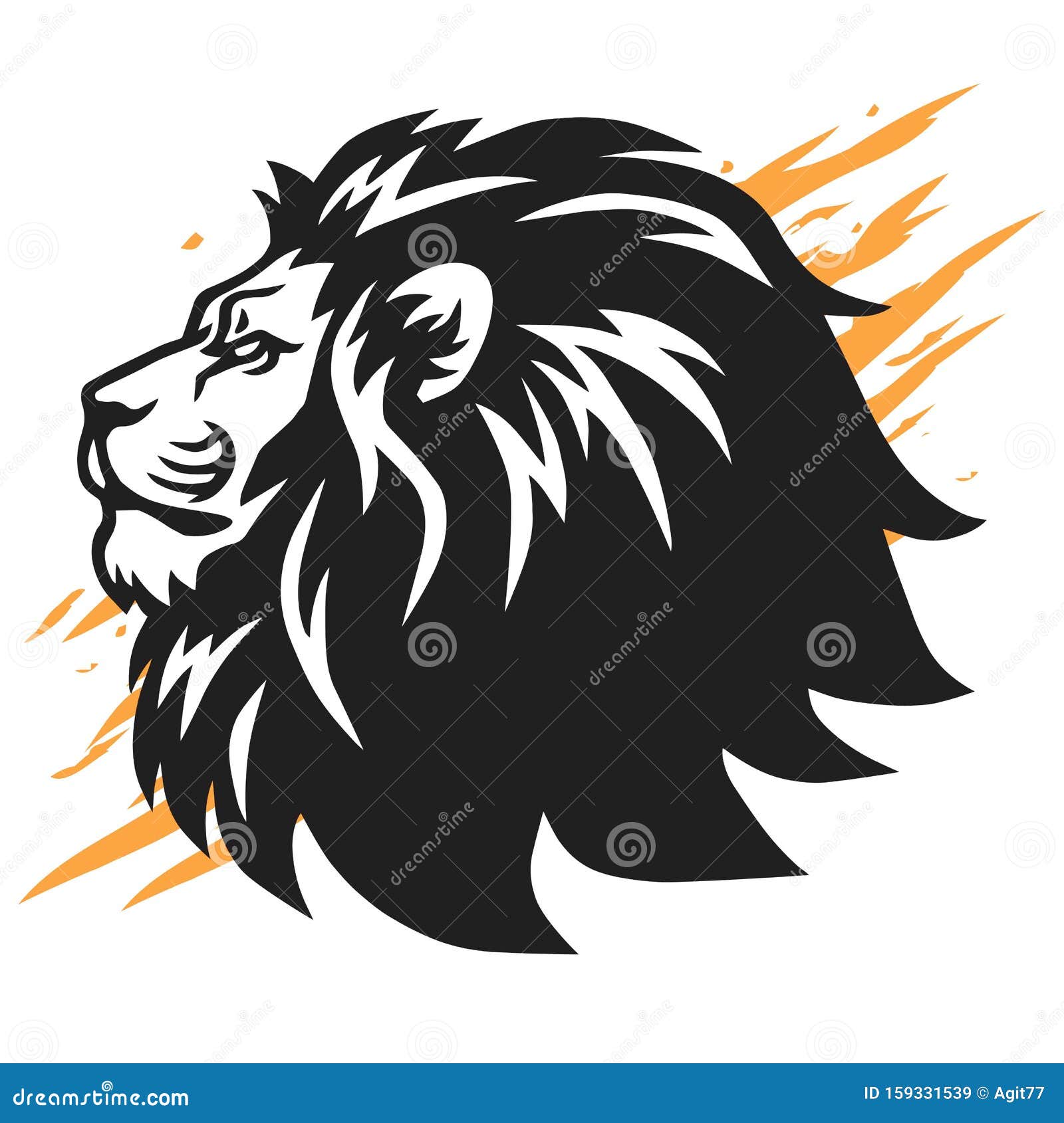 Cool Lion Head Logo Vector Mascot Design Stock Vector - Illustration of ...