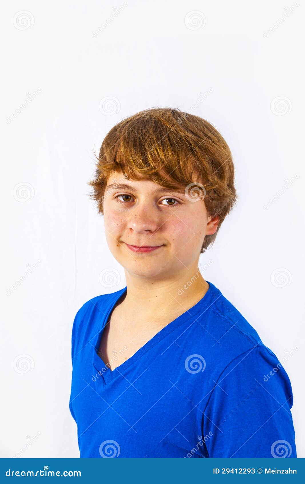Cool Looking Boy with Blue Shirt Stock Image - Image of cheerful ...