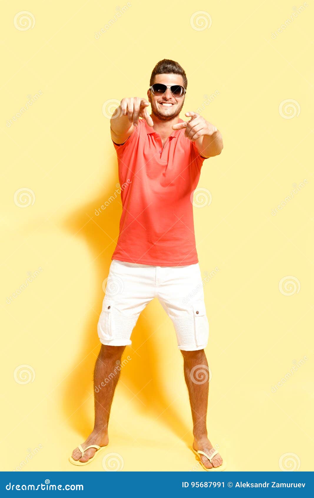 Cool Looking Guy Pointing at Camera Stock Image - Image of optimistic ...
