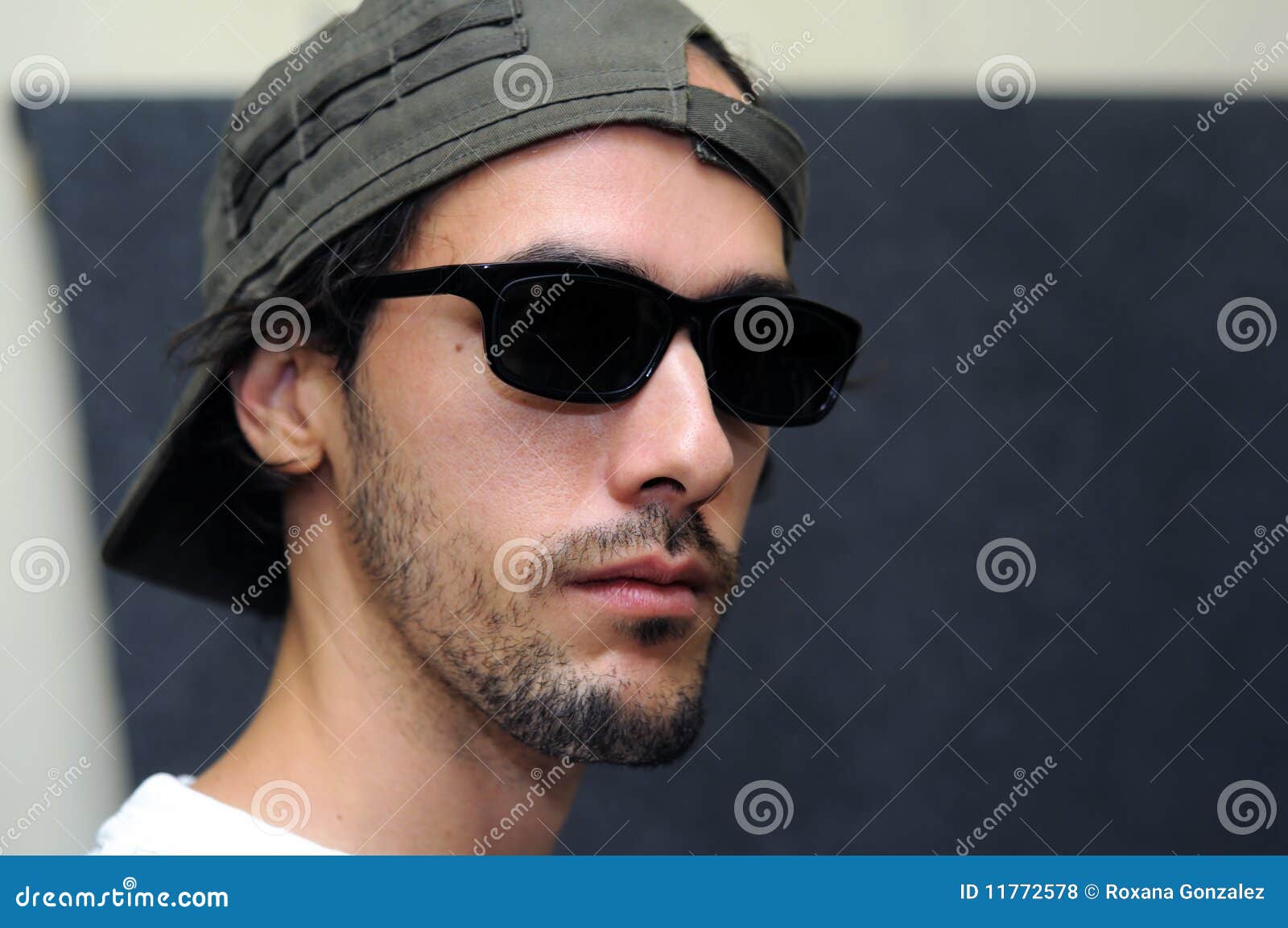 Cool Male Model with Dark Shades Stock Photo - Image of portrait, adult ...