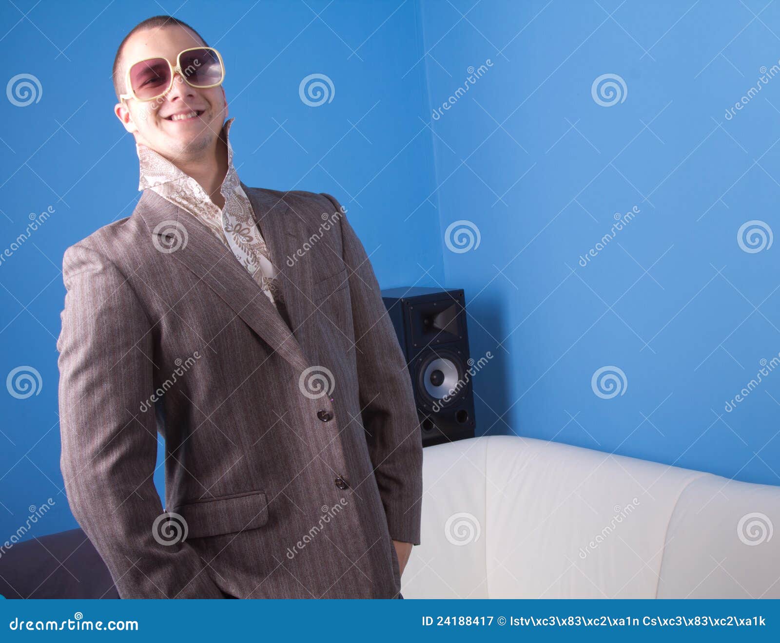 Cool man stock image. Image of leather, expression, face - 24188417