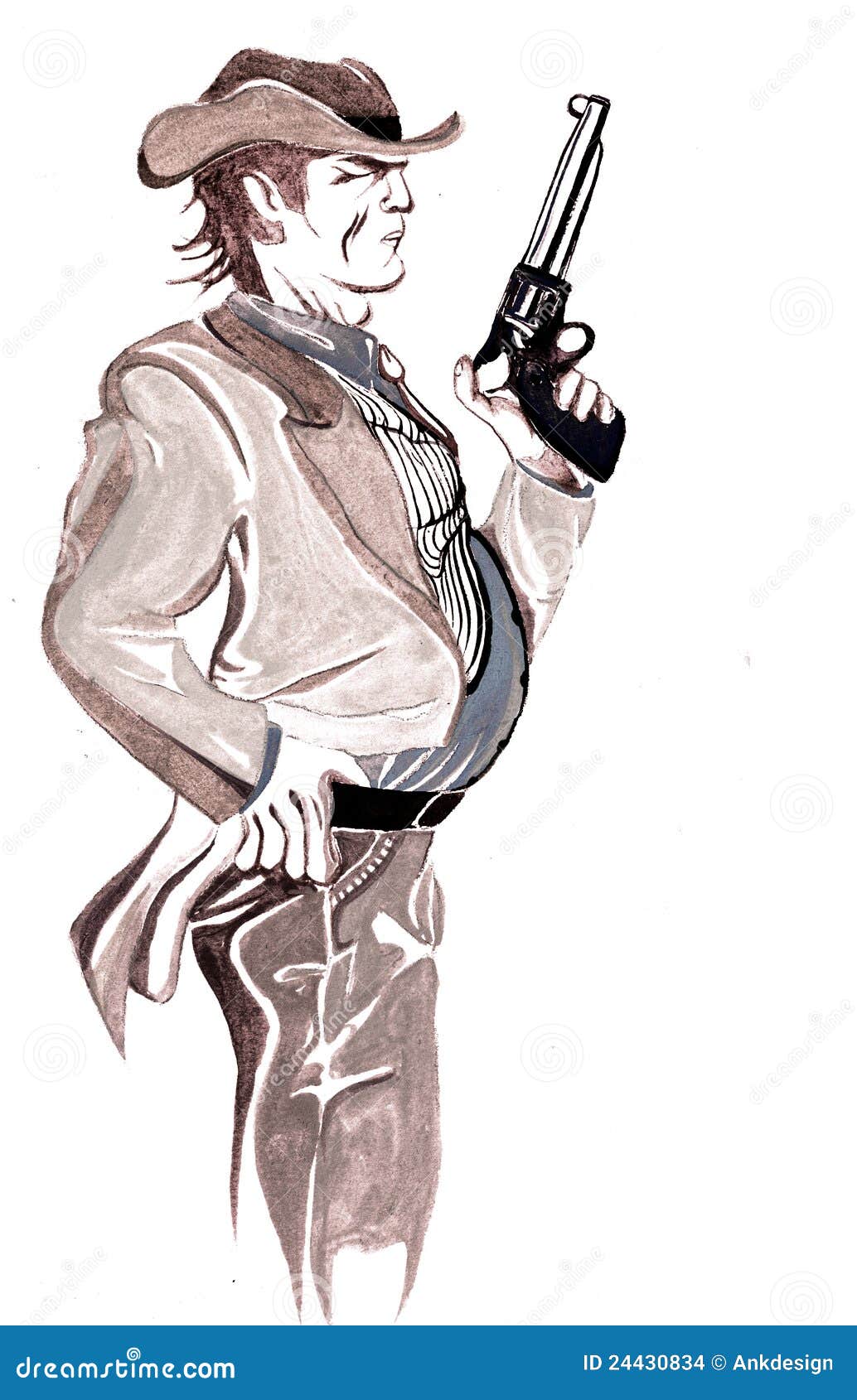 Cool man stock illustration. Illustration of view, peace - 24430834