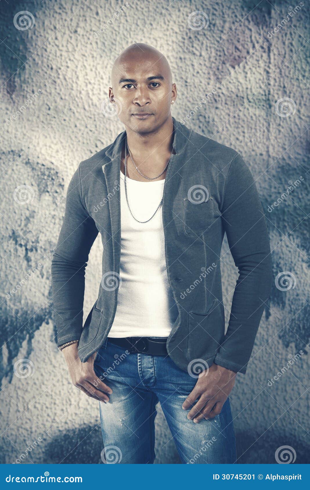 Cool man stock image. Image of american, muscled, posing - 30745201