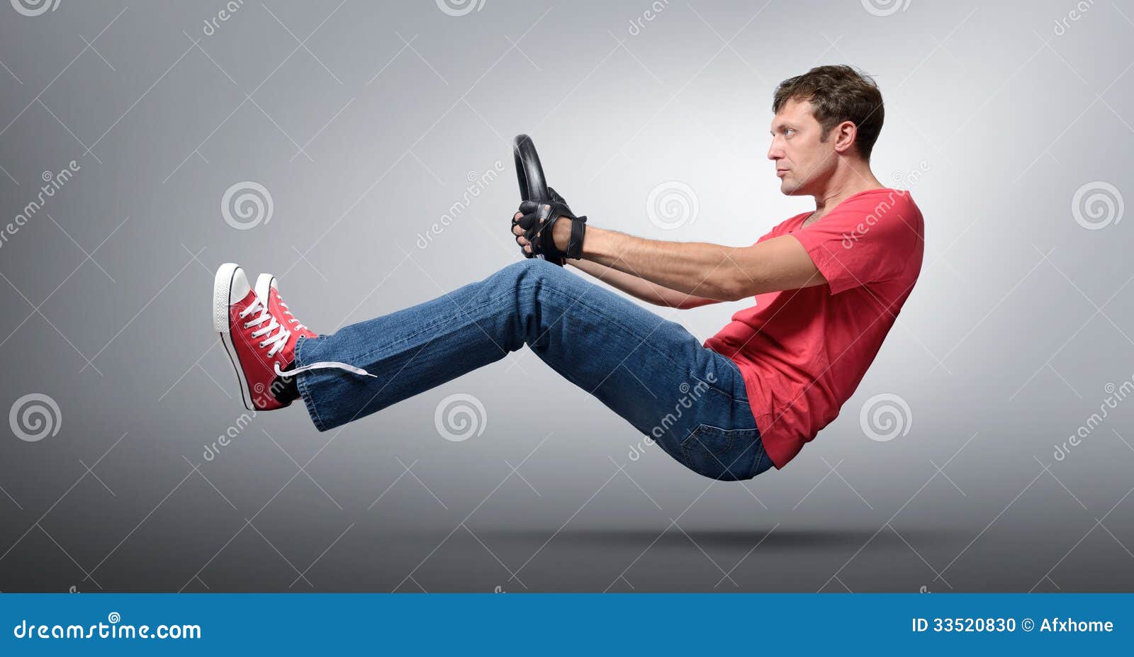 Cool Man Car Driver in Gloved with a Wheel Stock Photo - Image of pilot ...