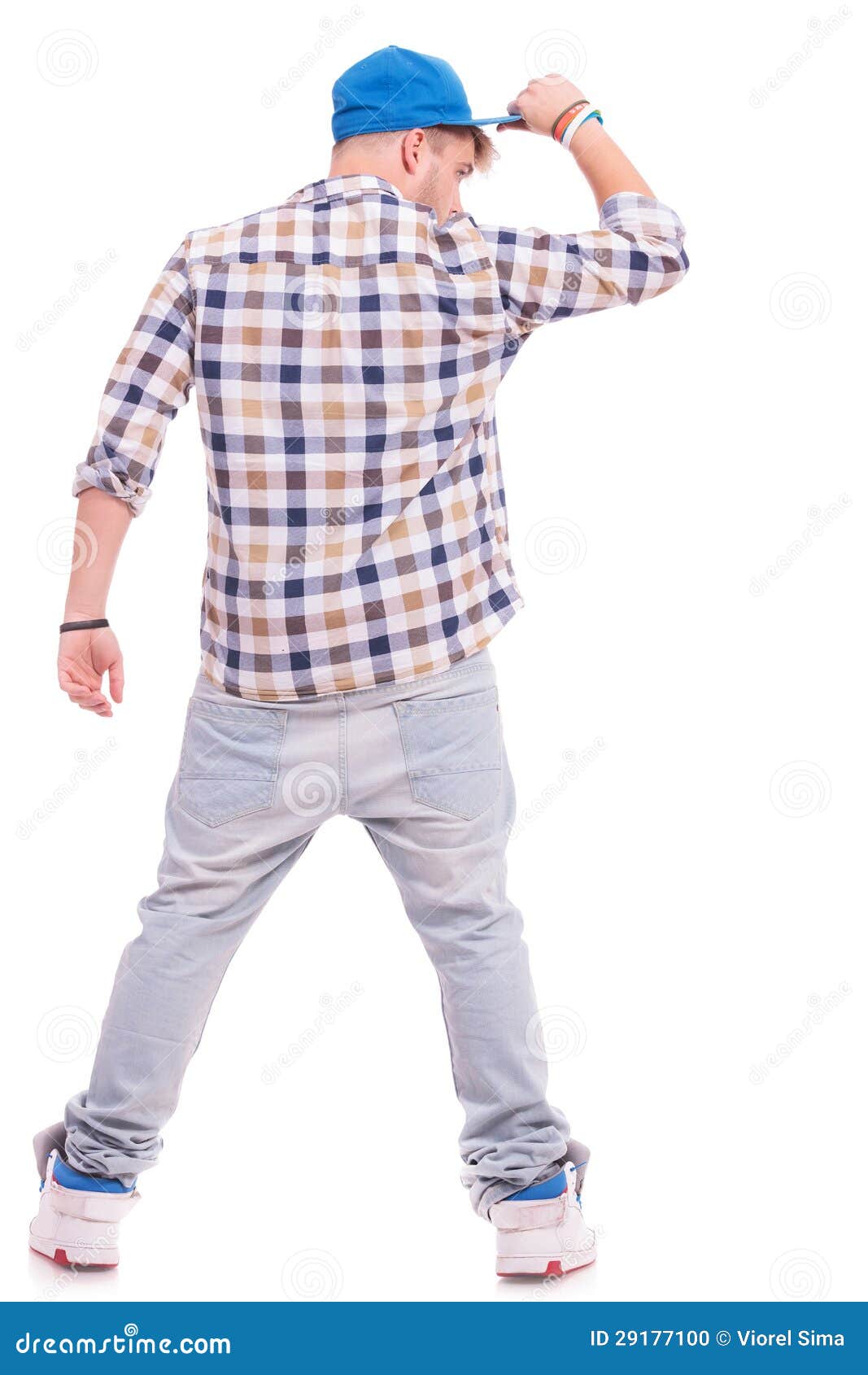 Cool Man with Hand on His Cap Stock Photo - Image of professional ...