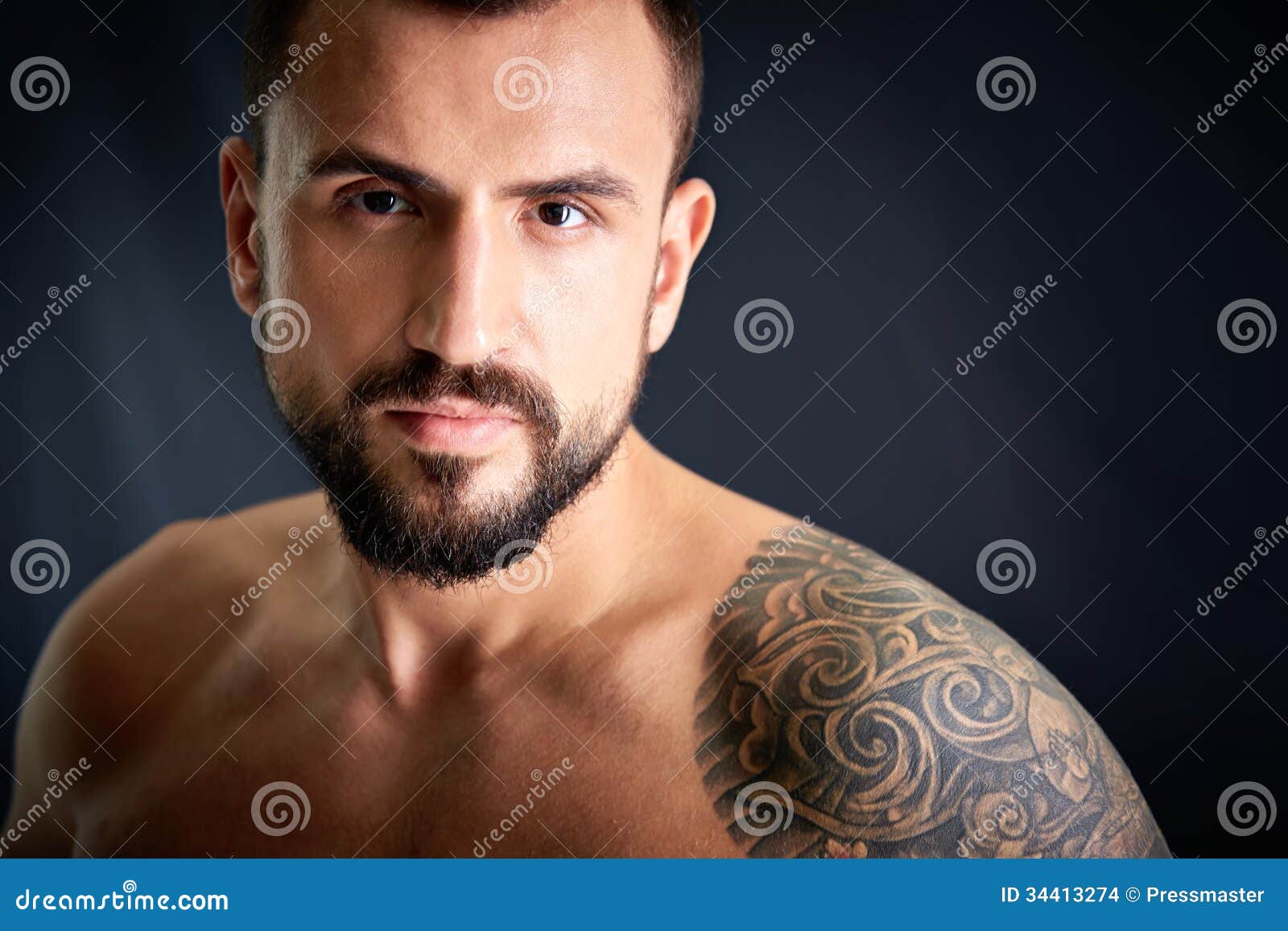 Cool man stock photo. Image of body, moustache, bearded - 34413274