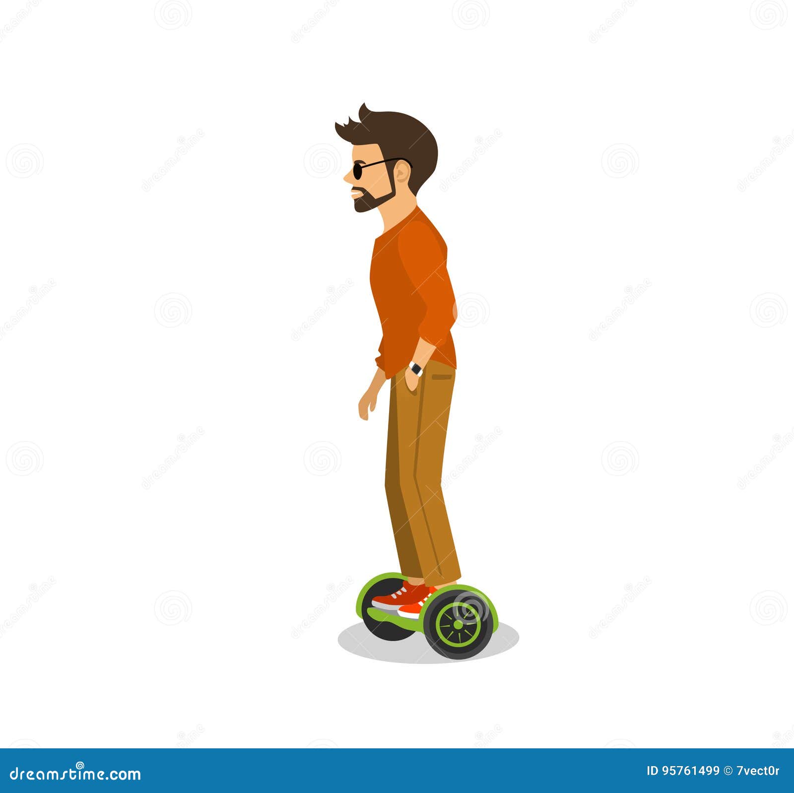 Man On Hoverboard. Cartoon Vector Illustration | CartoonDealer.com ...