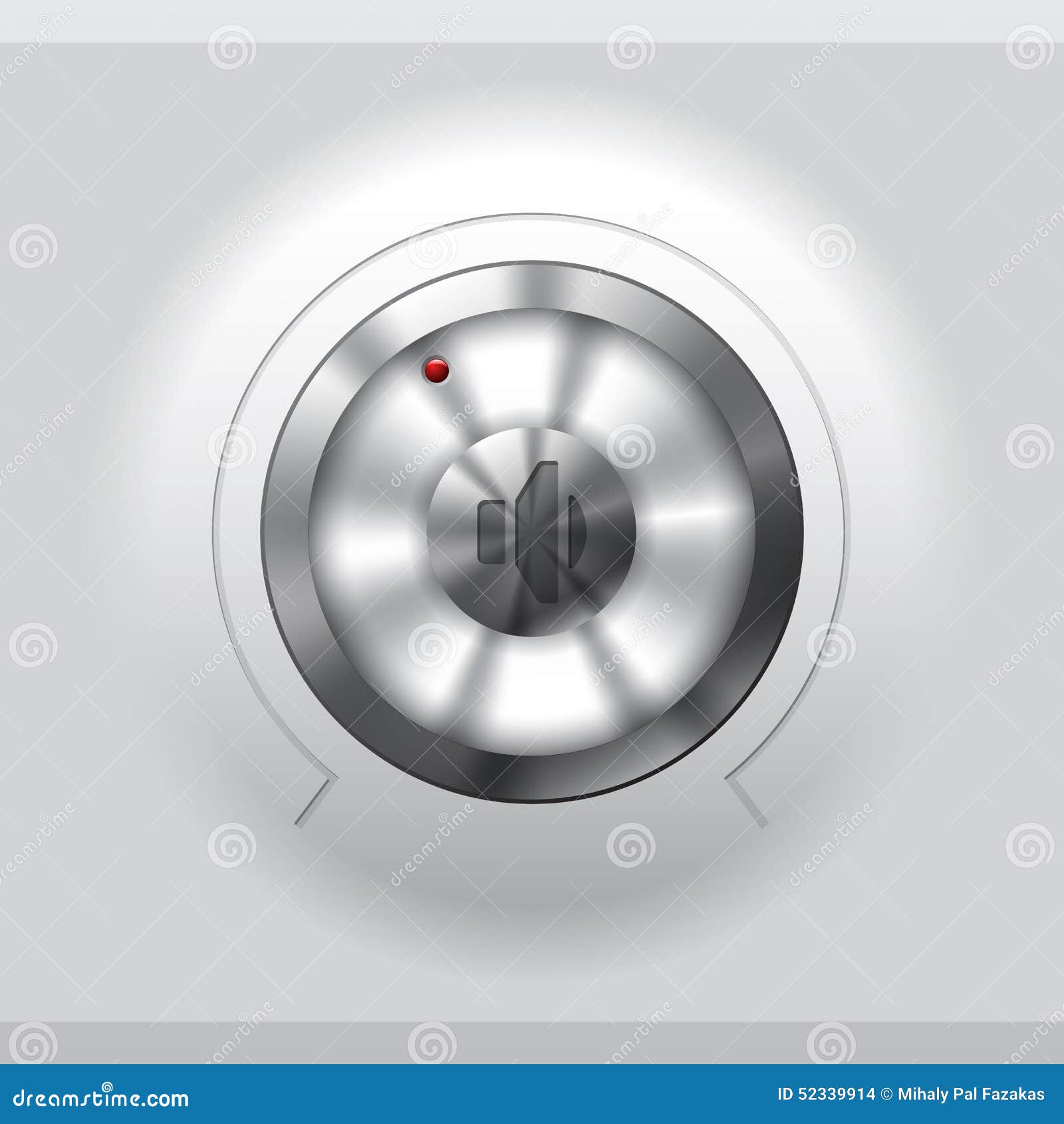 Cool Metallic Volume Knob Design Stock Illustration - Illustration of ...