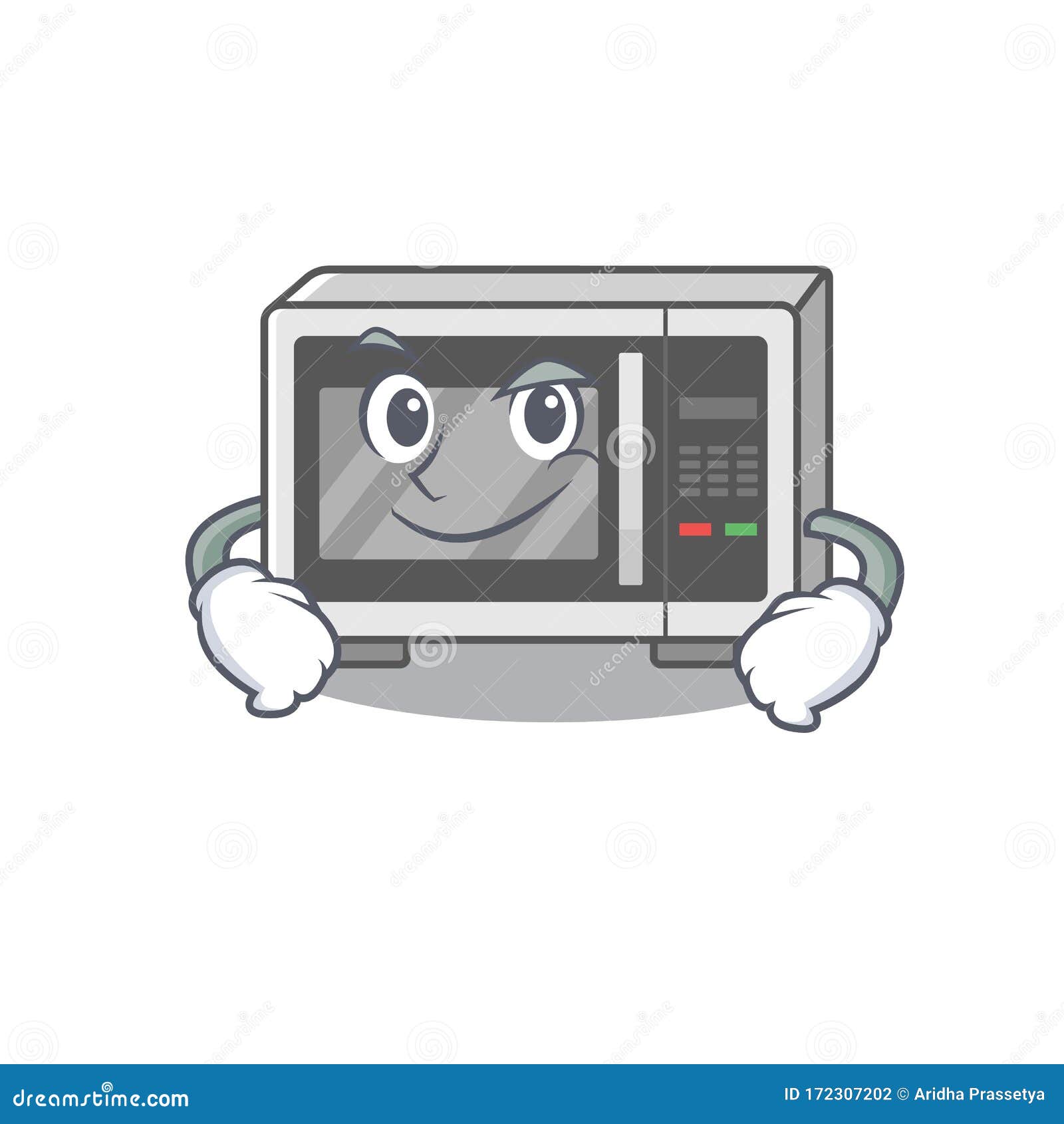 Cool Microwave Mascot Character with Smirking Face Stock Vector ...