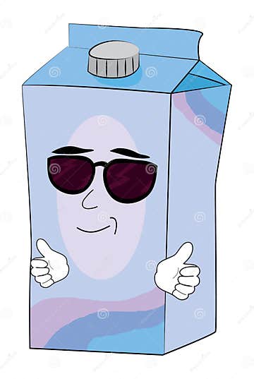 Cool milk cartoon stock illustration. Illustration of cool - 48766638