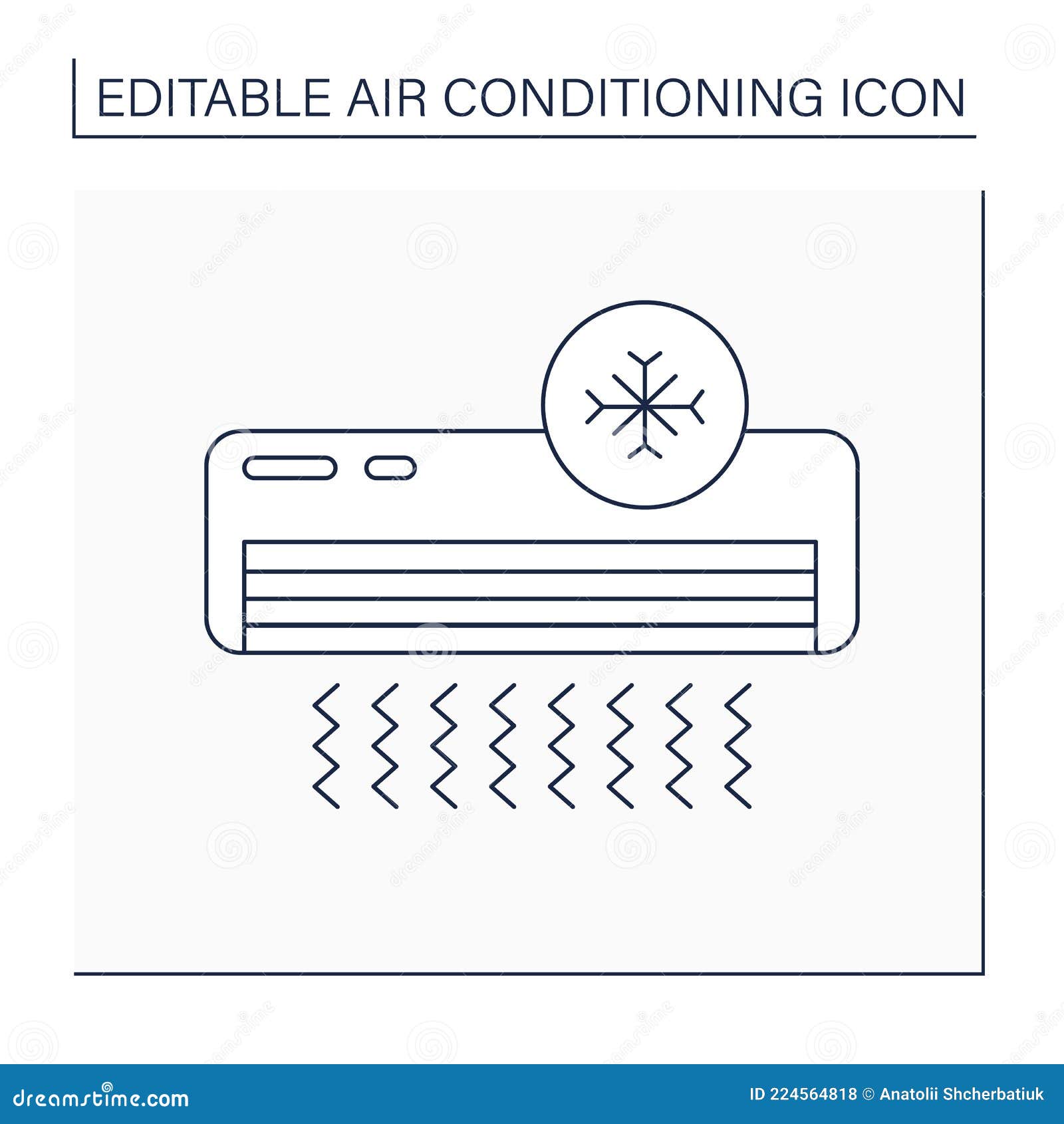 Cool mode line icon stock vector. Illustration of electricity - 224564818