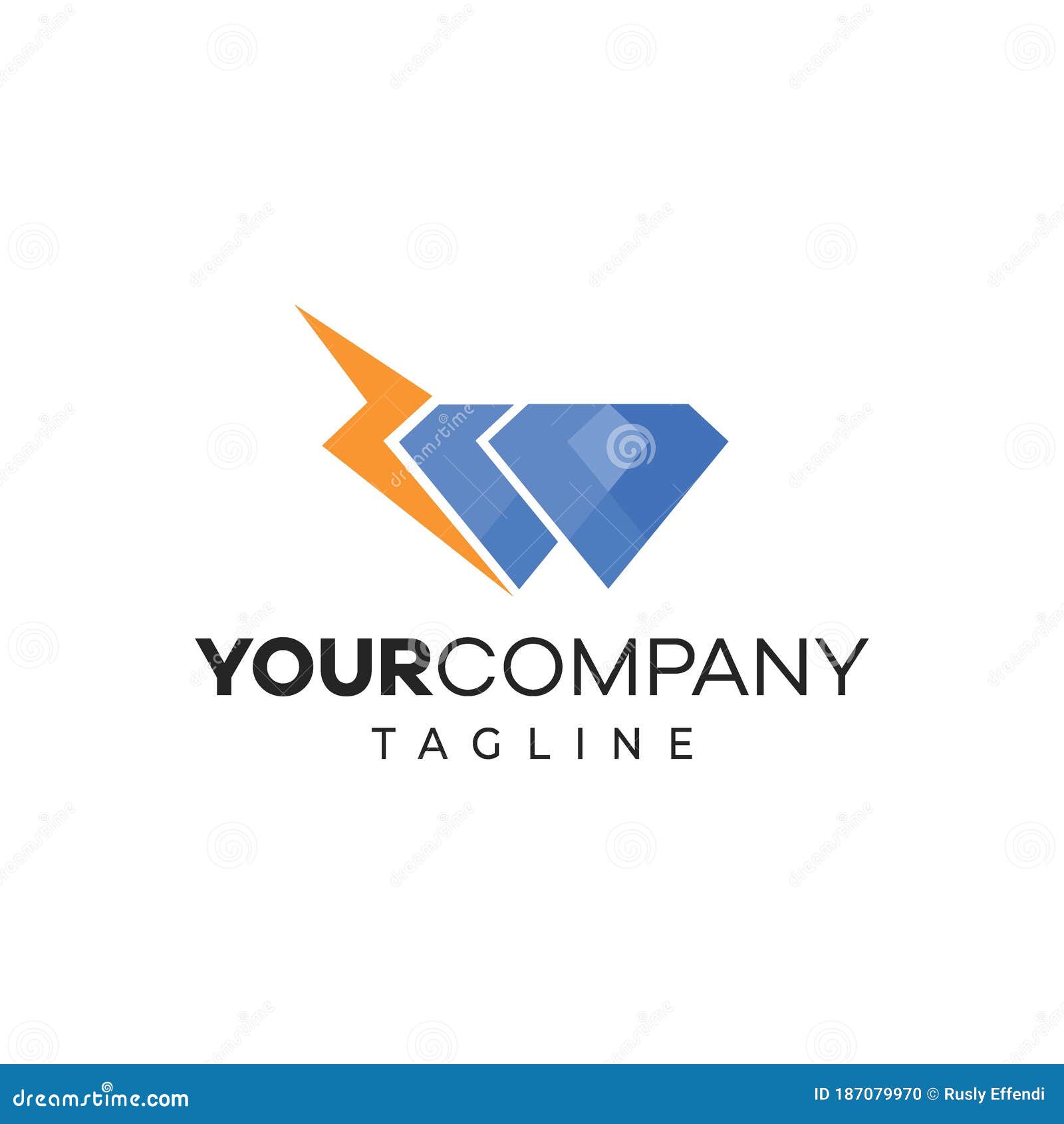 A Cool and Modern Double Diamond Logo Stock Vector - Illustration of ...