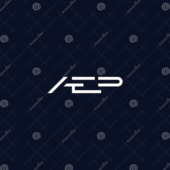Cool and Modern Logo Initials AEP Design Stock Vector - Illustration of ...