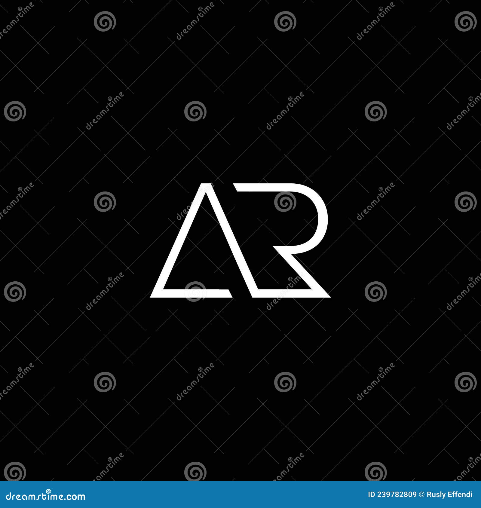 Cool and Modern Logo Initials AR Design Stock Vector - Illustration of ...
