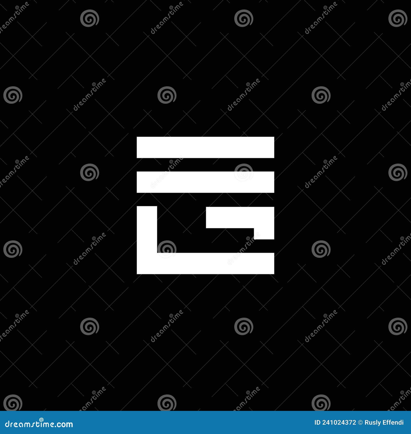 Cool and Modern Logo Initials FG Design Stock Vector - Illustration of ...