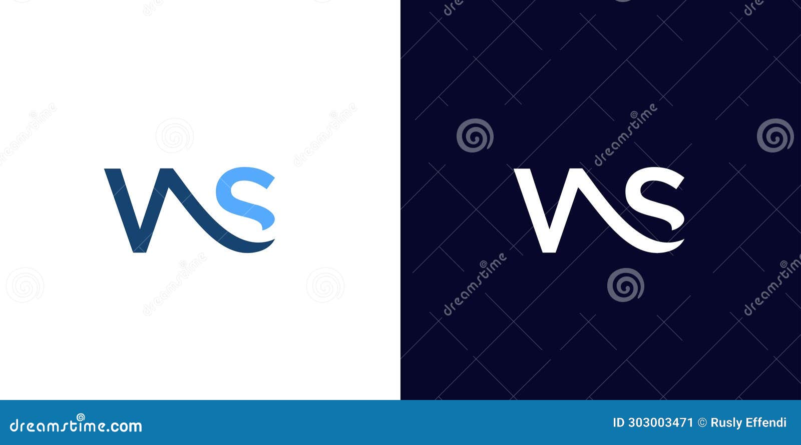 Modern and Professional WS Logo Design Stock Vector - Illustration of ...