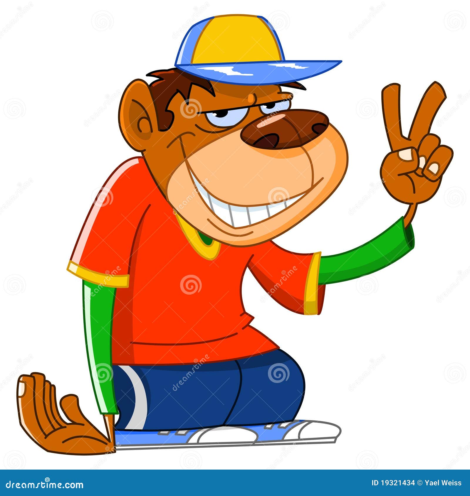 Cool monkey stock vector. Illustration of clip, cartoon - 19321434